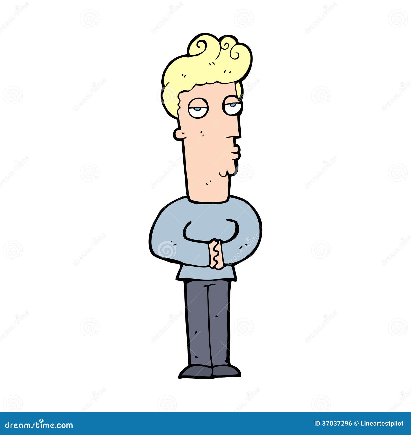 Cartoon arrogant man stock vector. Illustration of funny - 37037296
