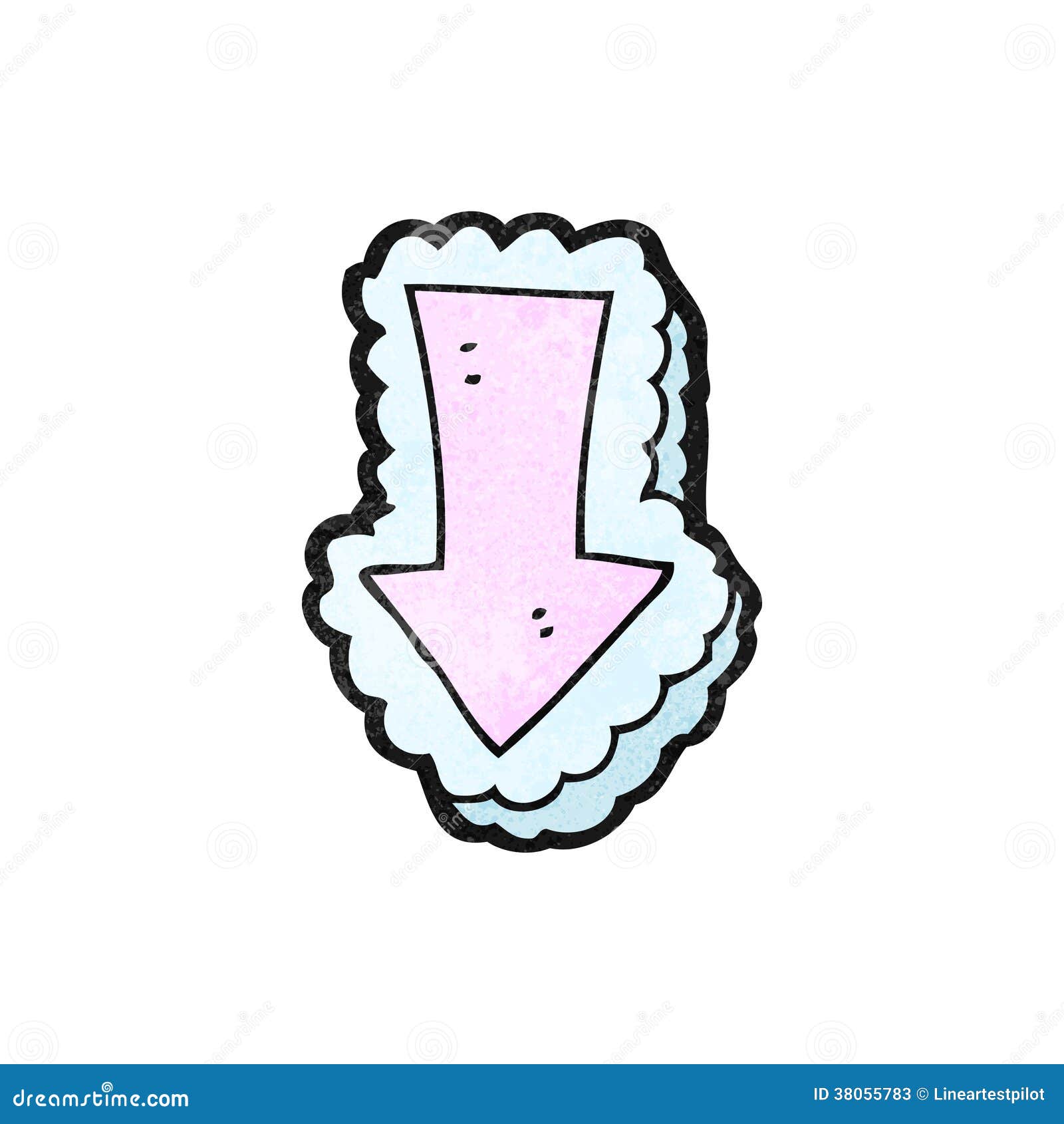 Cartoon arrow stock vector. Illustration of hand, grunge - 38055783