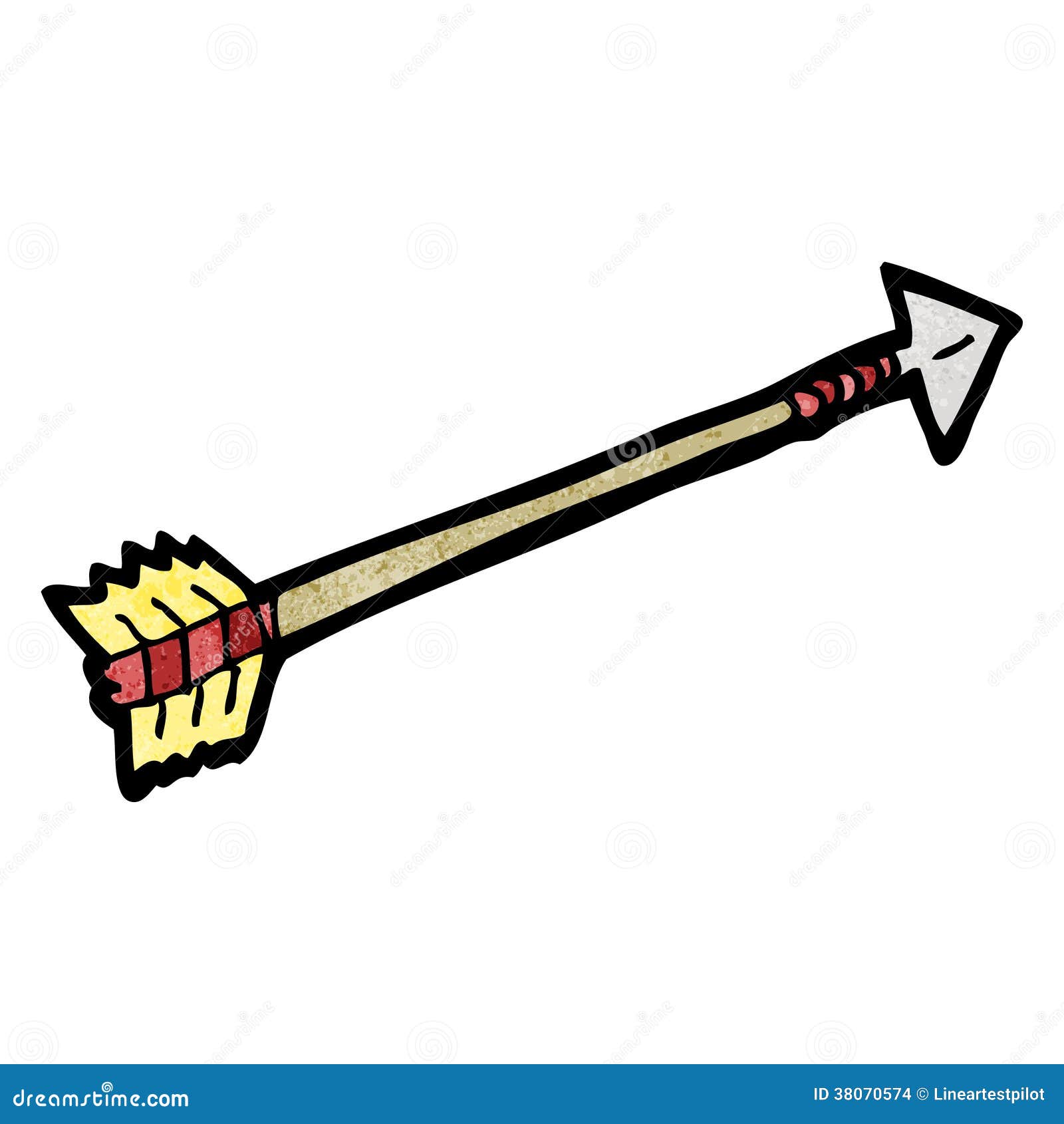 Cartoon arrow stock illustration. Illustration of grunge - 38070574