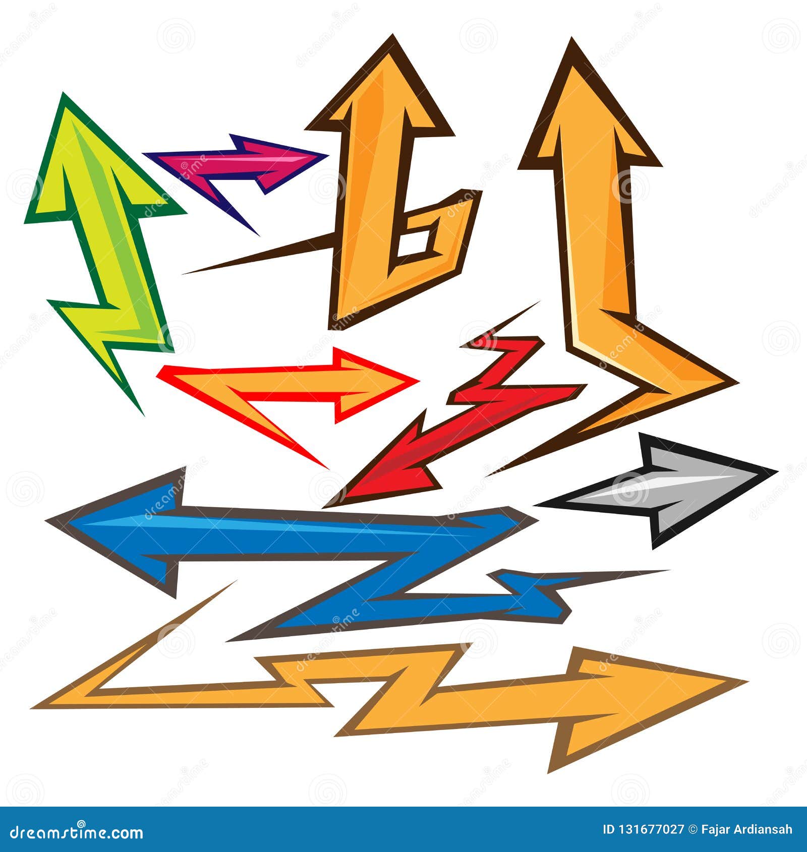 Cartoon arrow stock illustration. Illustration of head - 131677027