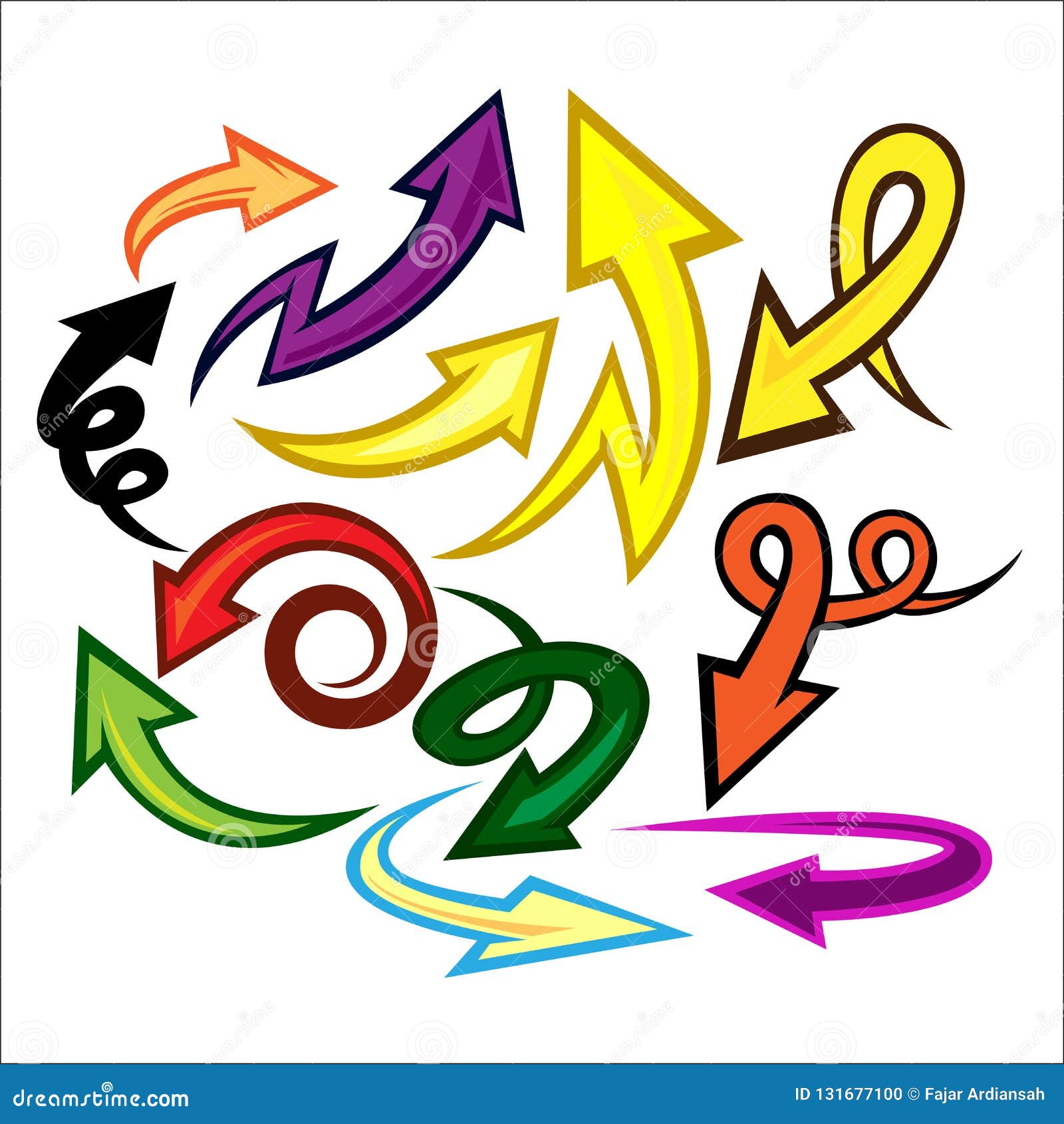 Cartoon arrow stock illustration. Illustration of character - 131677100