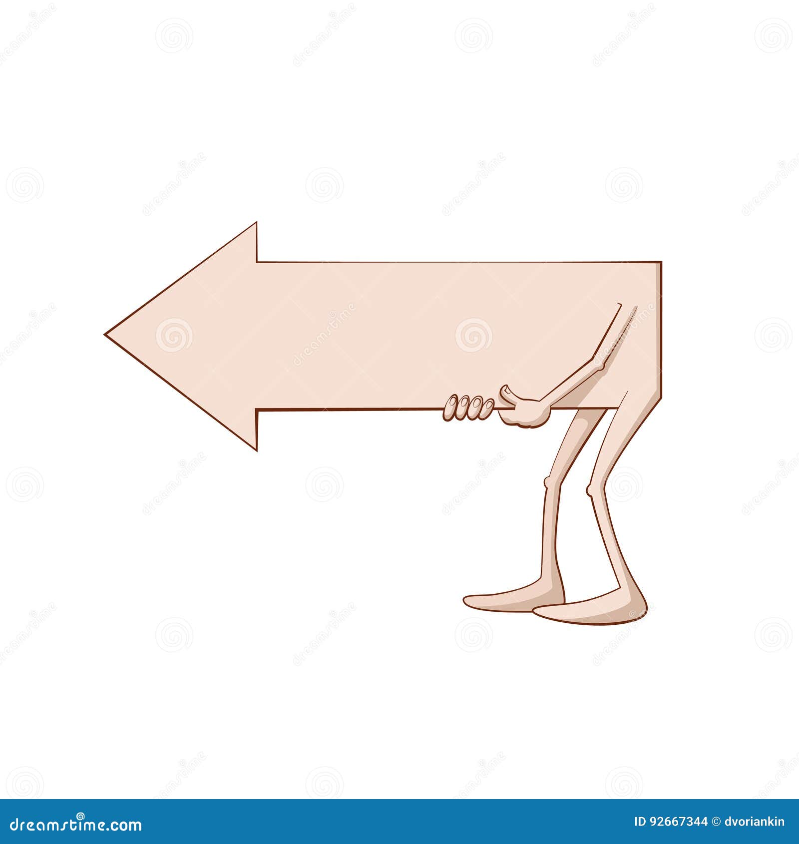 Cartoon Man With Arrow Royalty-Free Stock Image | CartoonDealer.com ...