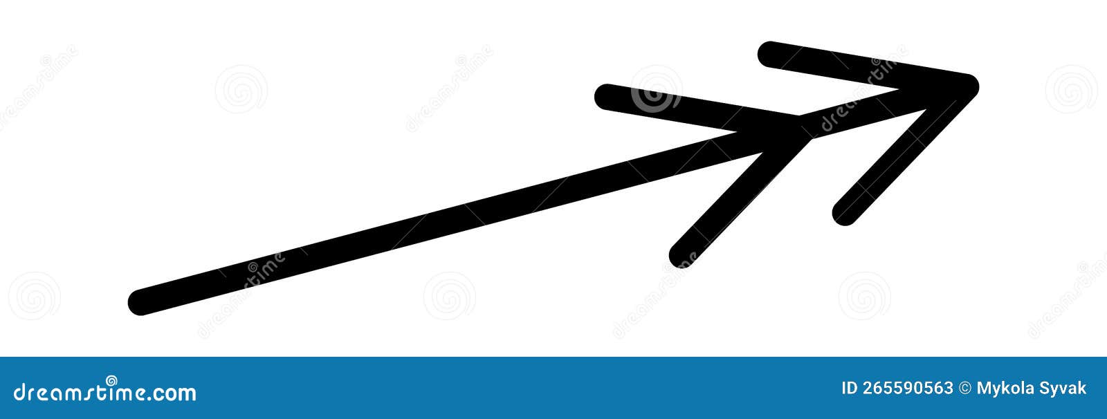 Cartoon Arrow Flat Icon Line Points in Particular Direction Stock ...