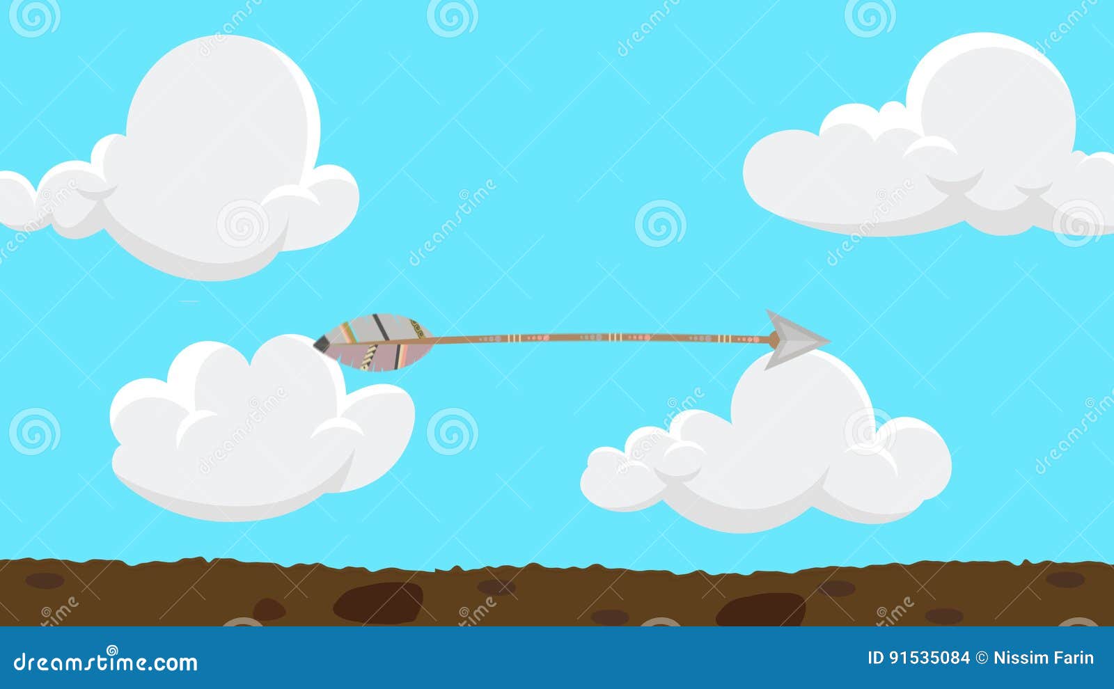 Cartoon Arrow Flying and Hitting a Tree Stock Footage - Video of ...