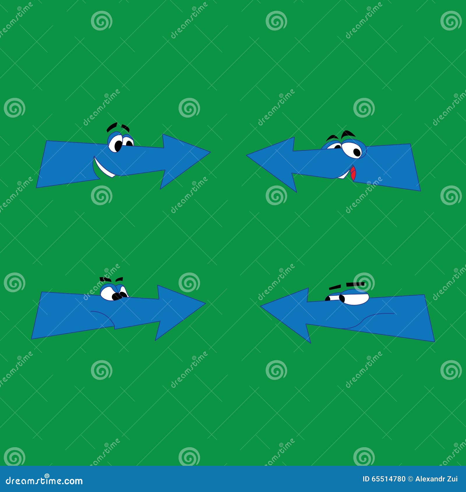 Cartoon Arrows the Direction of Movement Stock Vector - Illustration of ...