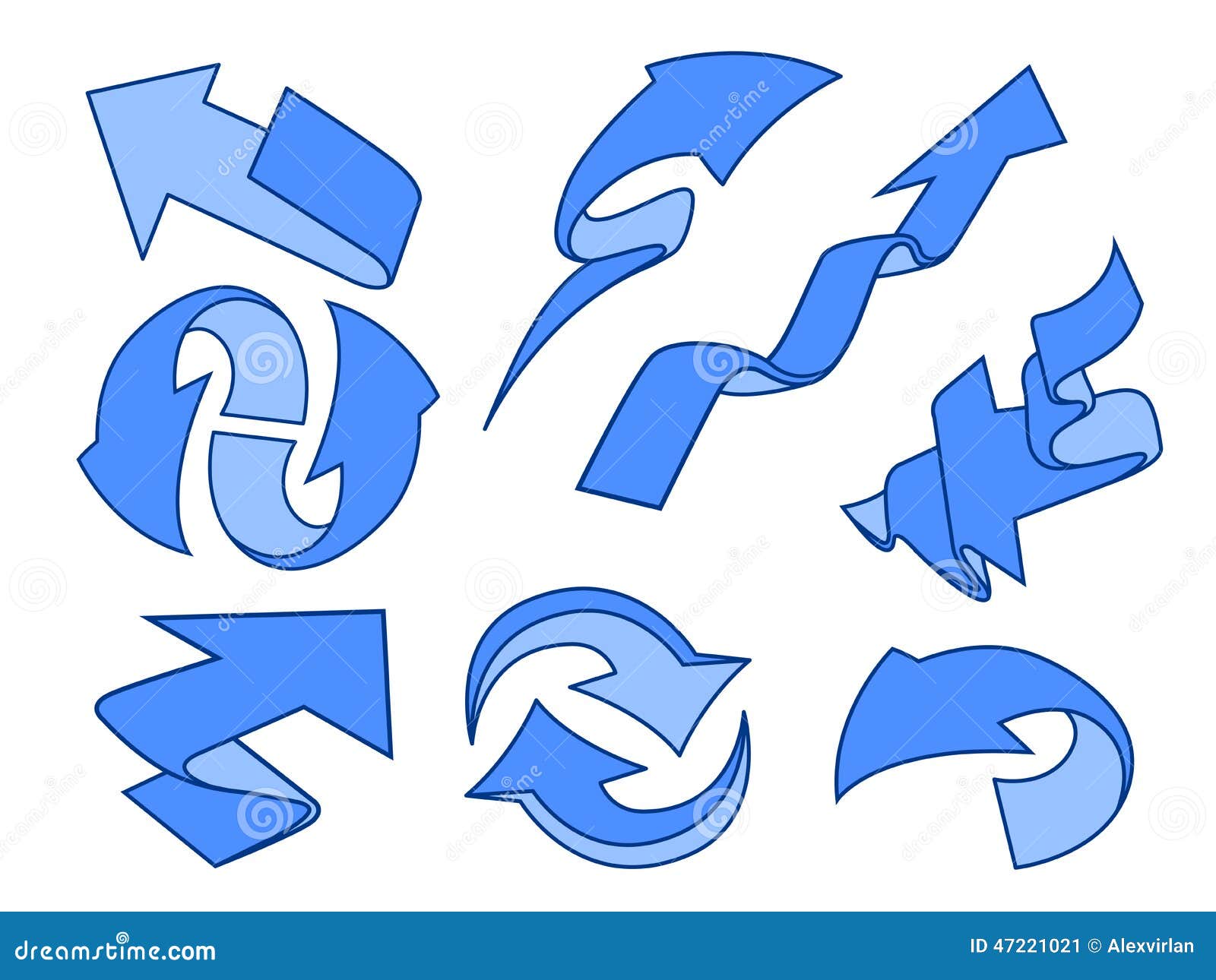 Cartoon Arrows Set stock vector. Illustration of pointer - 47221021