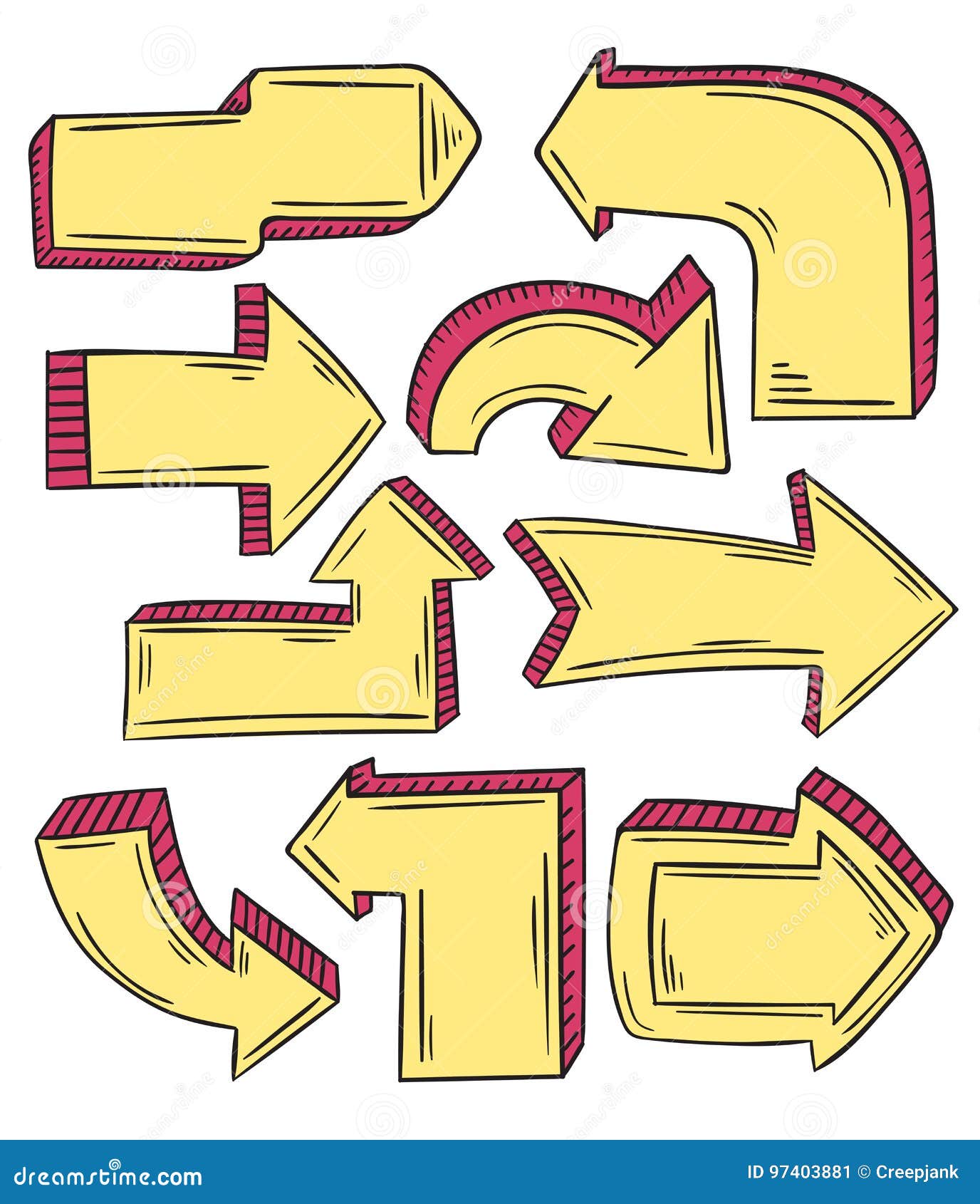 Set Of Cartoon Arrows | CartoonDealer.com #43163647