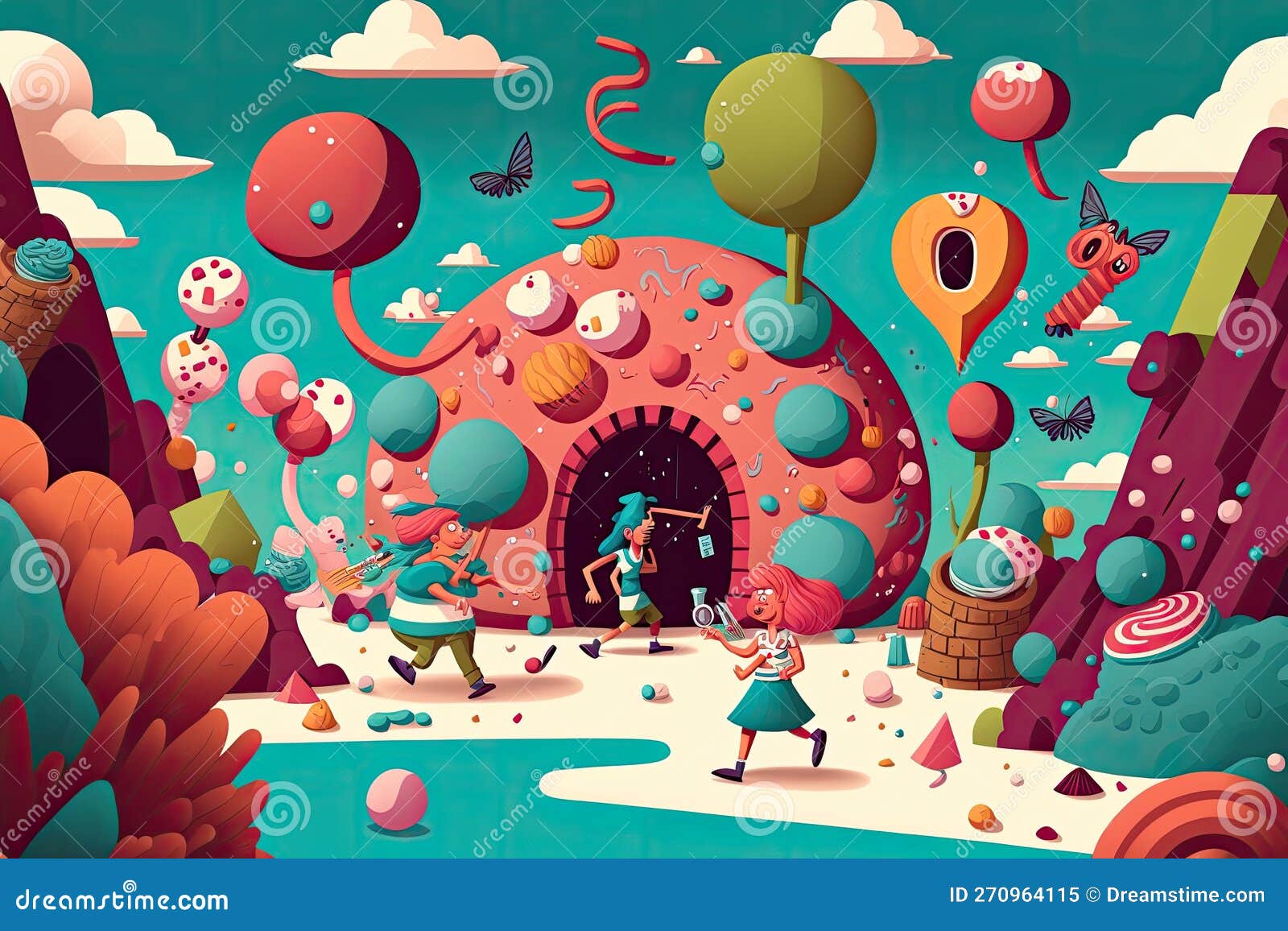 Cartoon Art Created with Generative Ai. Stock Illustration ...