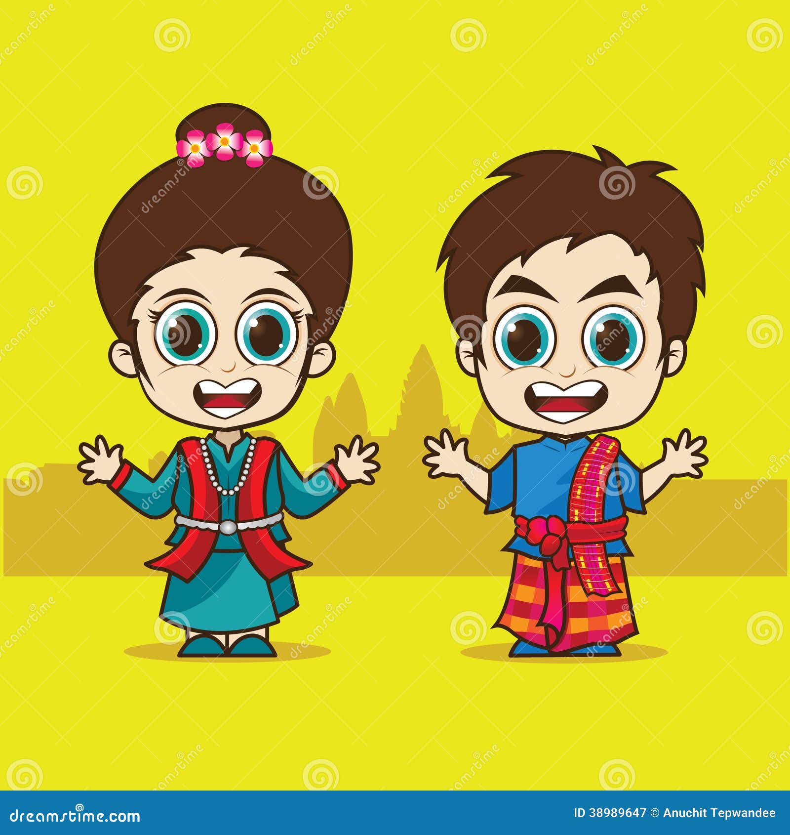 Cartoon Asean Myanmar Vector Illustration | CartoonDealer.com #38989508