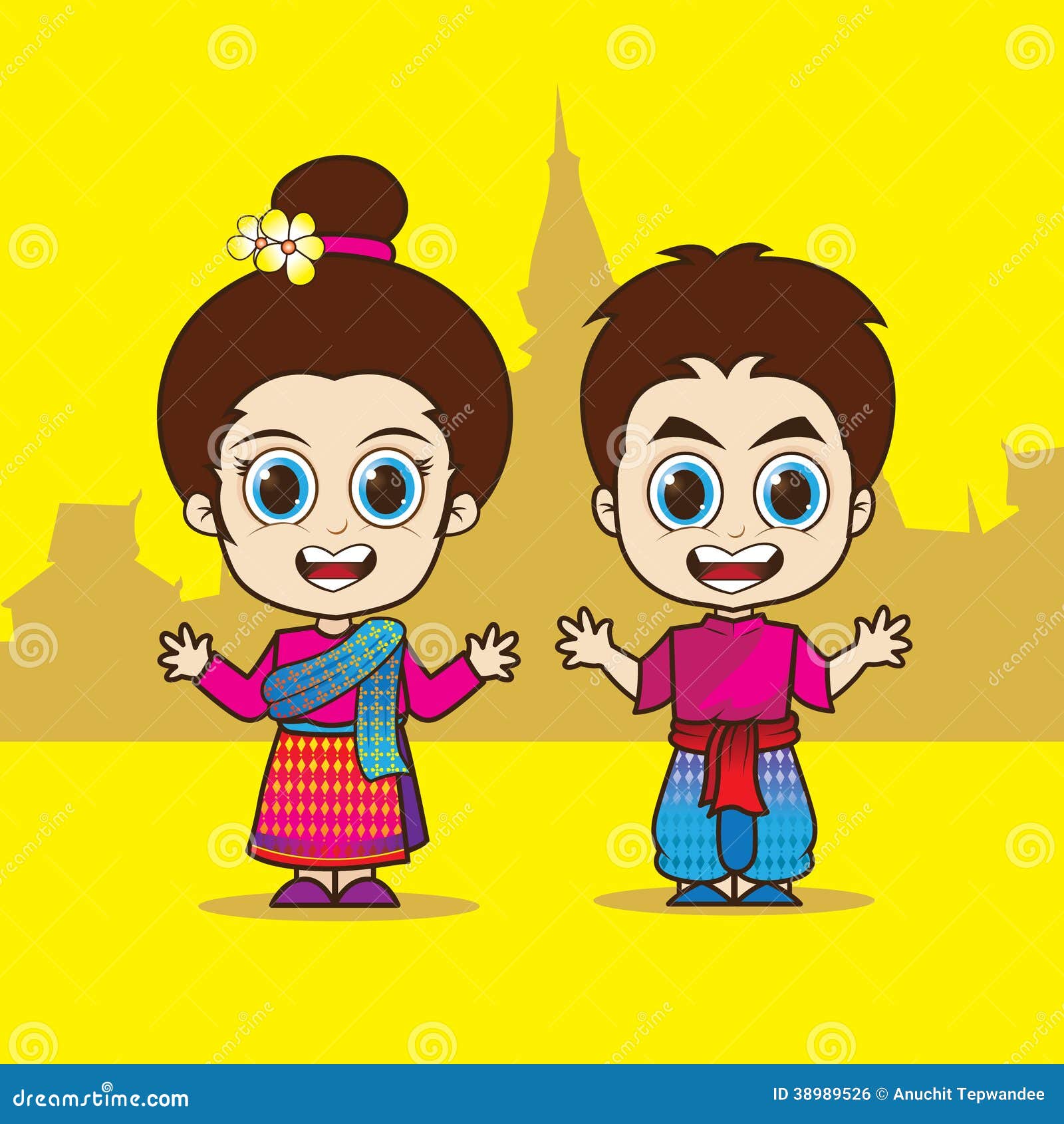 Cartoon Asean Myanmar Vector Illustration | CartoonDealer.com #38989508