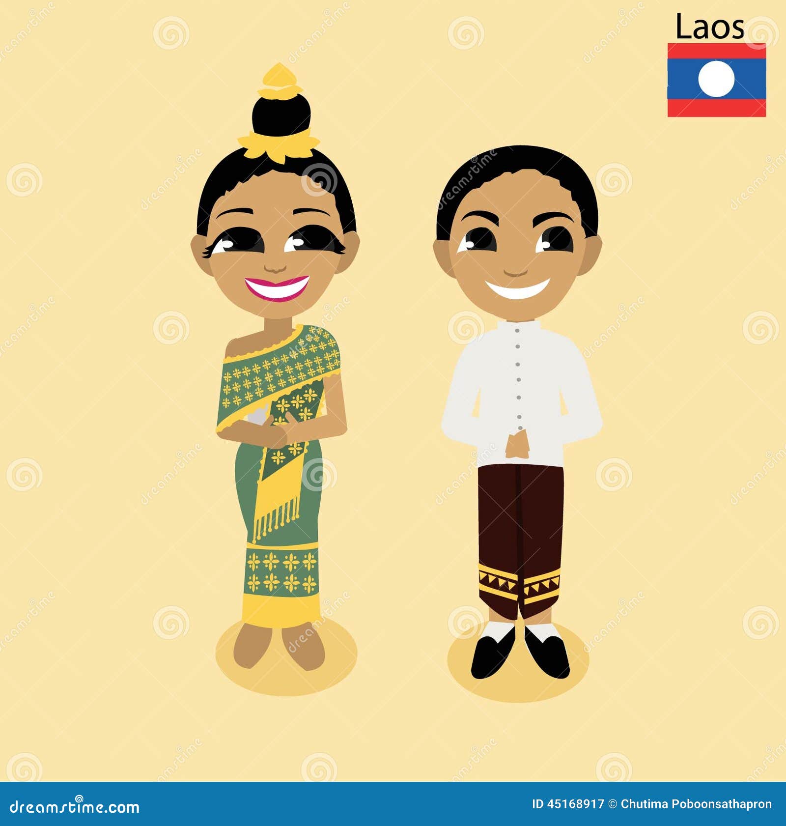 Cartoon ASEAN Laos stock vector. Illustration of culture - 45168917