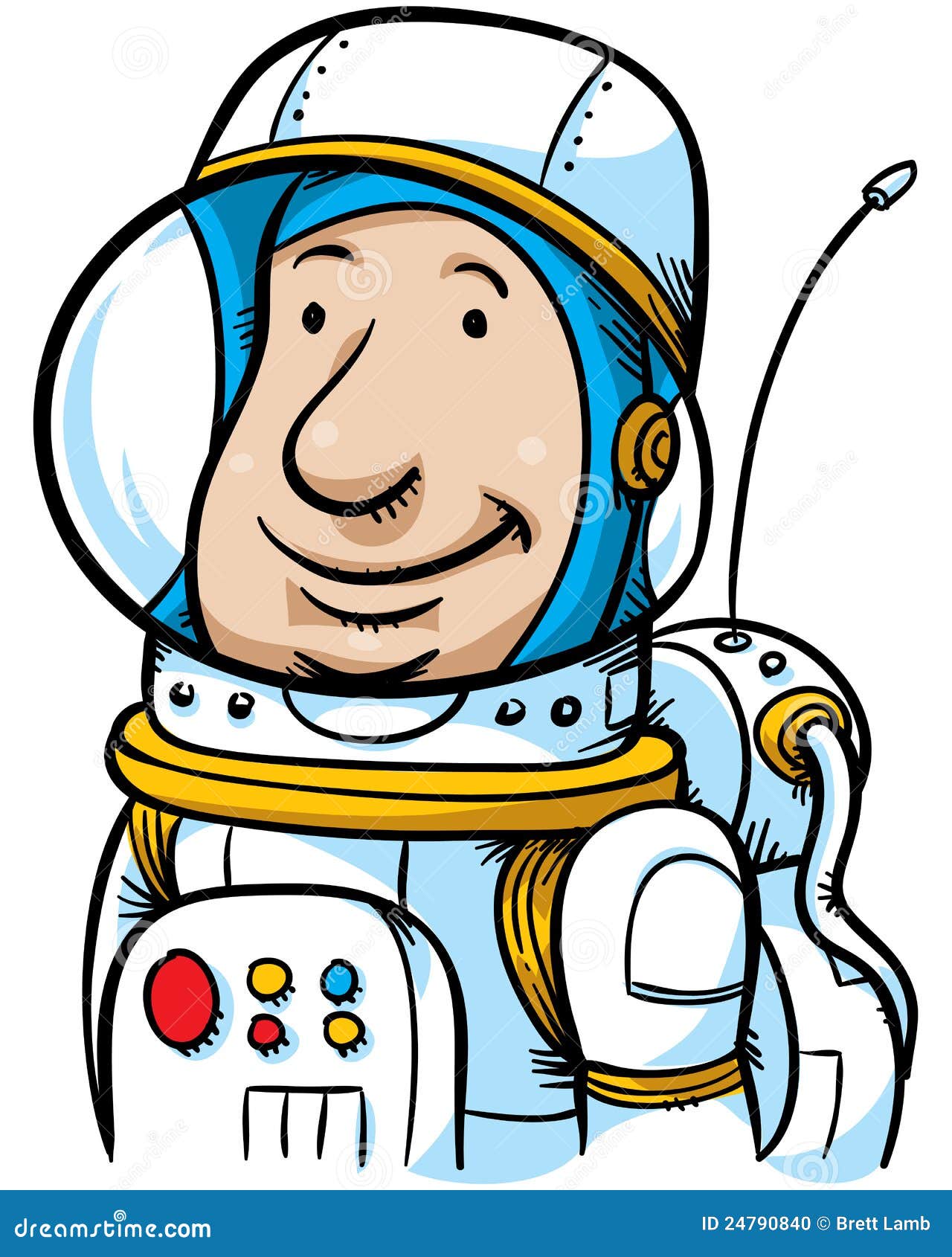 Cartoon Astronaut stock illustration. Illustration of friendly - 24790840