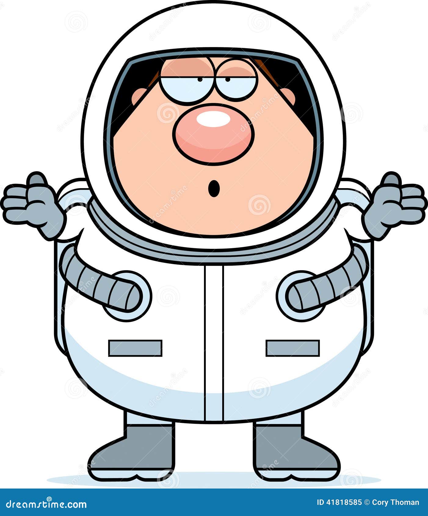 Cartoon Astronaut Confused stock vector. Illustration of pack - 41818585