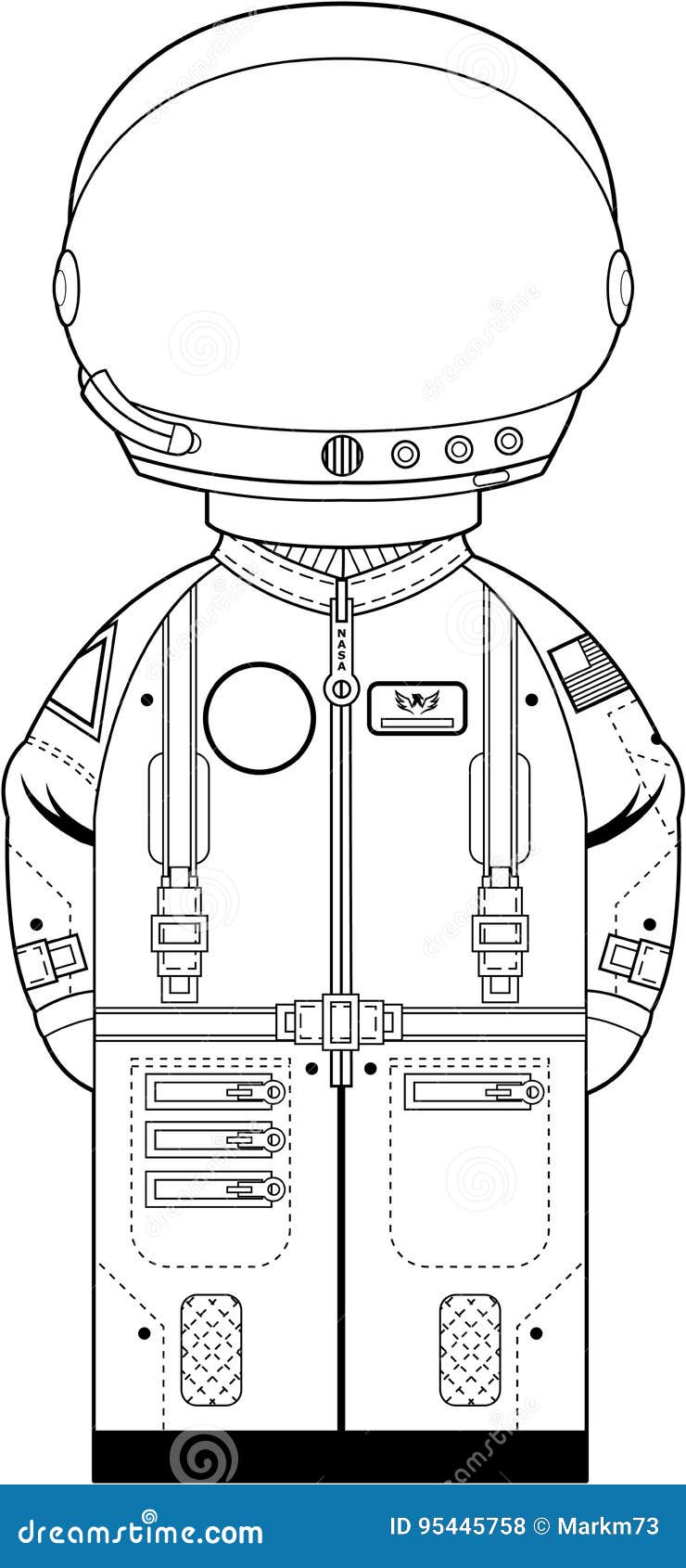 Cartoon Astronaut Spaceman stock vector. Illustration of space - 95445758