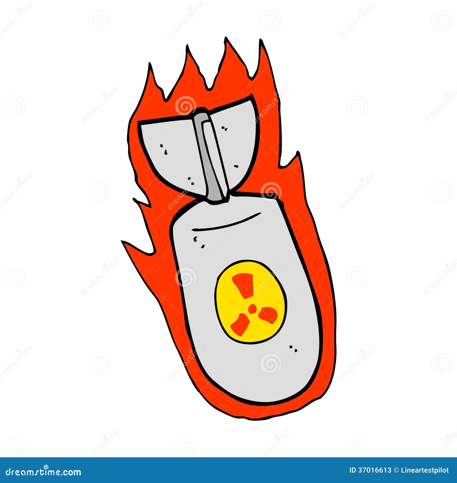 Cartoon atom bomb stock vector. Illustration of bomb - 37016613
