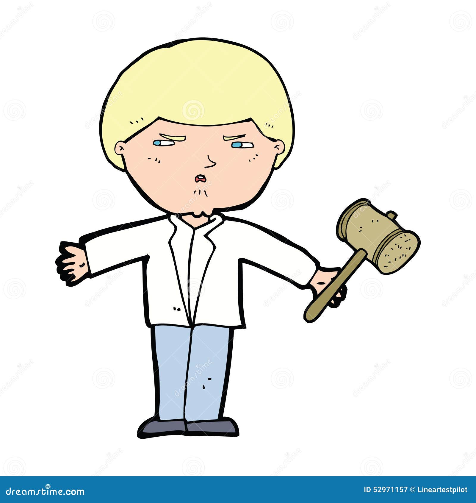 Cartoon auctioneer stock illustration. Illustration of doodle - 52971157