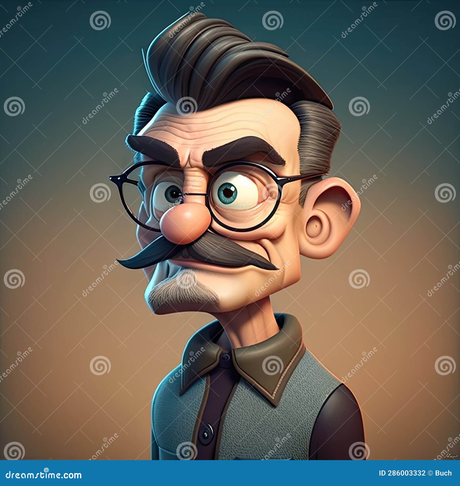 Cartoon Avatar of Designer, Ai Generated Character Stock Illustration ...