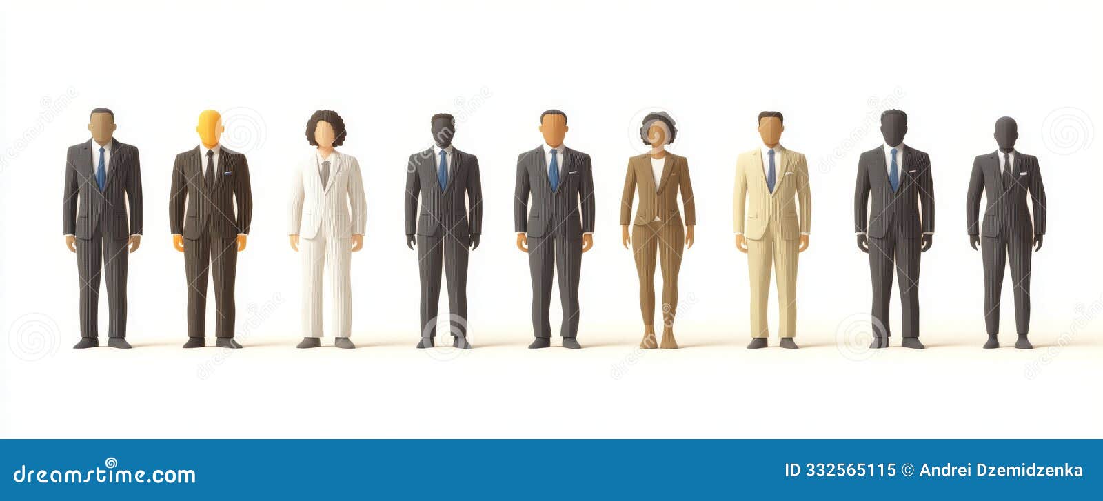 A Cartoon Avatar of an HR Representative Wearing a Range of Suits on a ...
