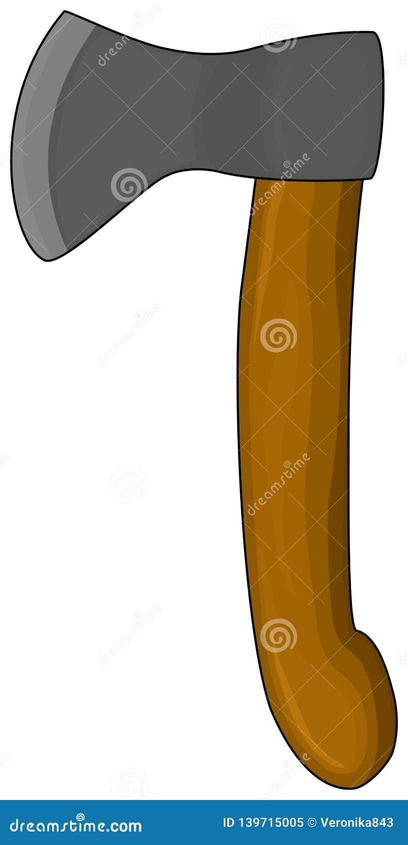 Cartoon Axe Icon. Ax with Wooden Handle Stock Image - Illustration of ...