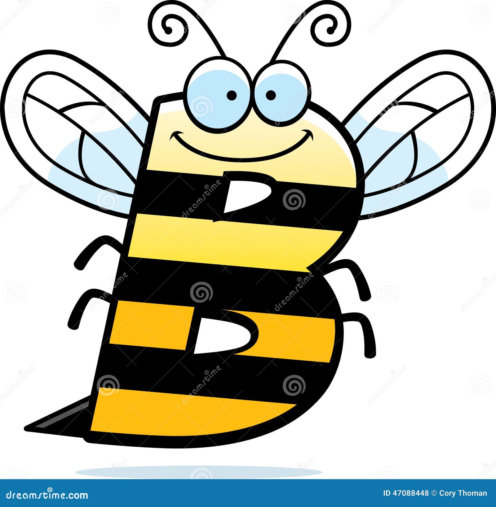 Cartoon B Bee Stock Vector - Image: 47088448