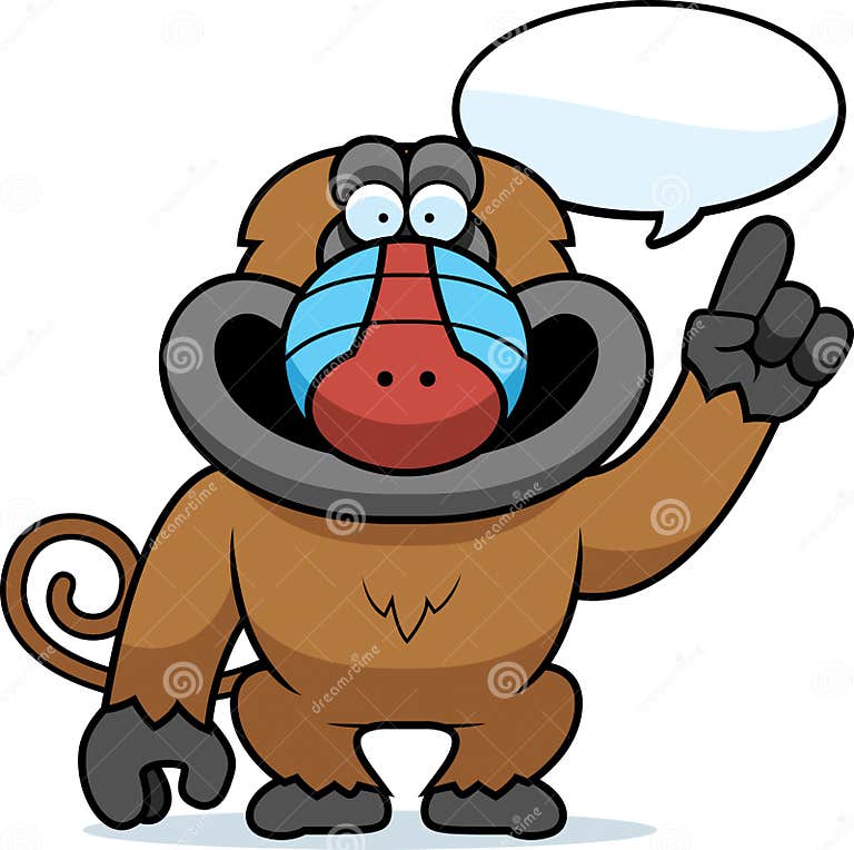 Cartoon Baboon Talking stock vector. Illustration of graphic - 47478640