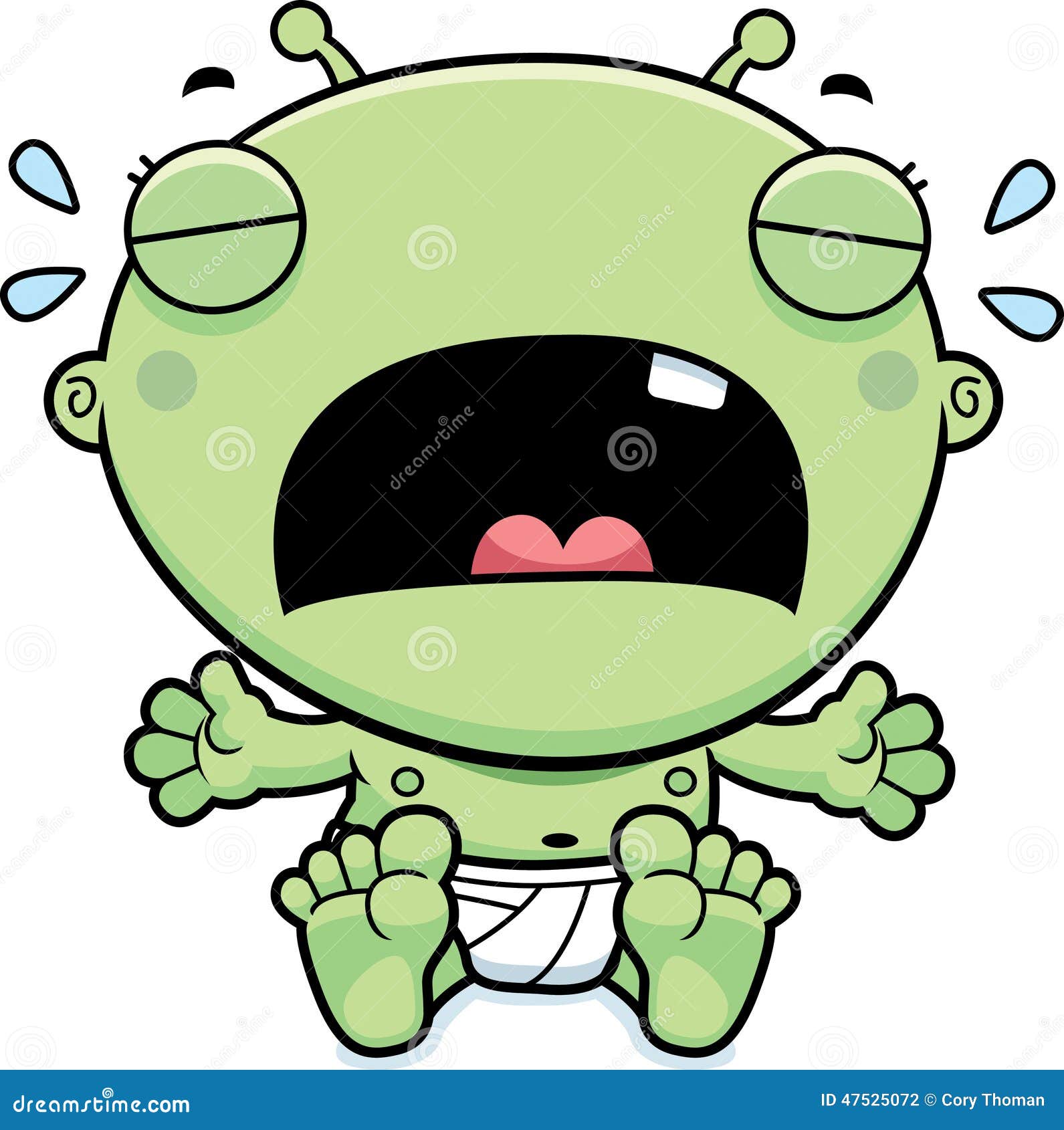 Cartoon Baby Alien Crying Stock Illustrations – 30 Cartoon Baby Alien ...