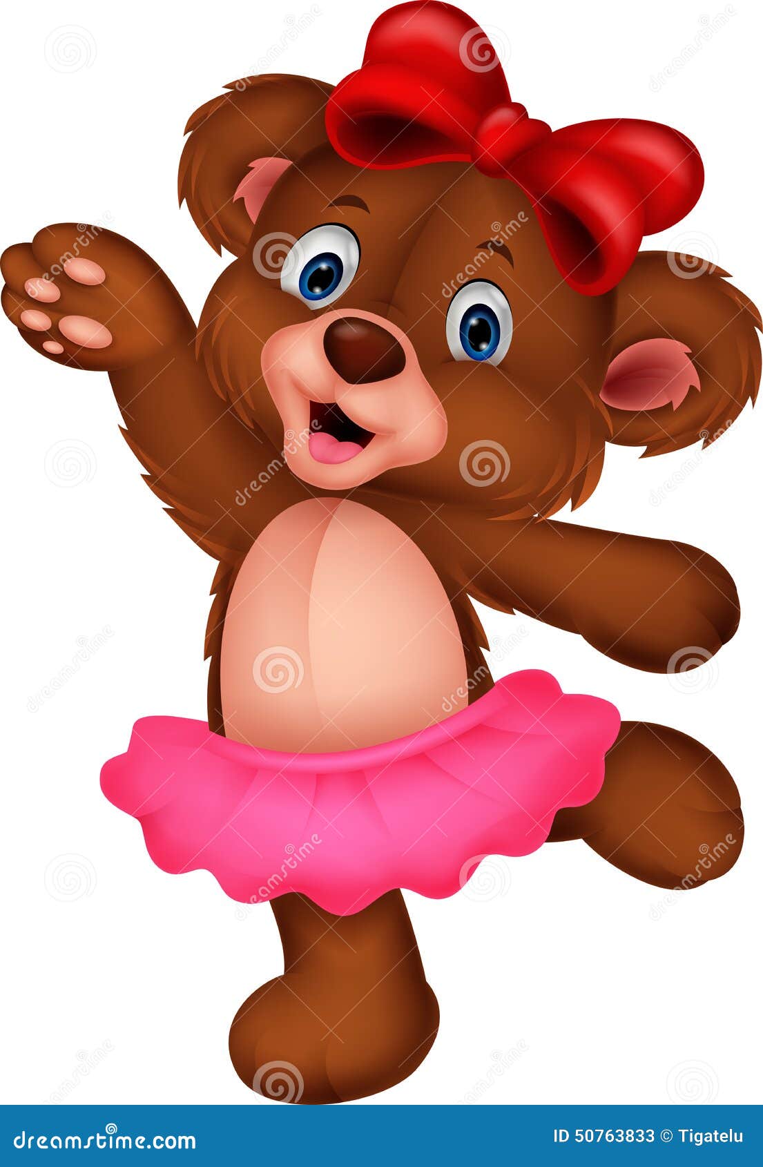 Cartoon baby bear dancing stock vector. Illustration of posing - 50763833
