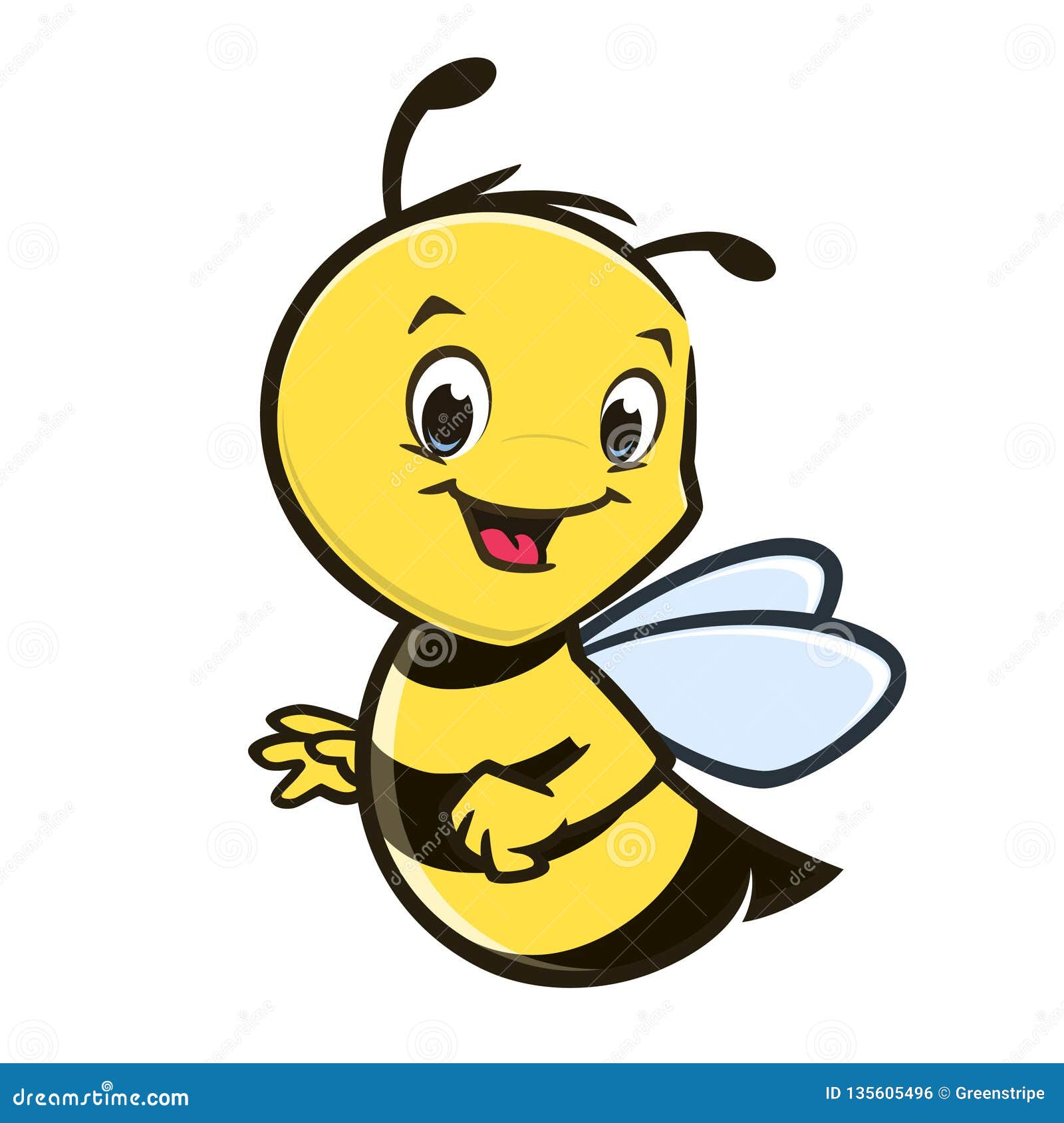 Cartoon Baby Bee stock vector. Illustration of character - 135605496