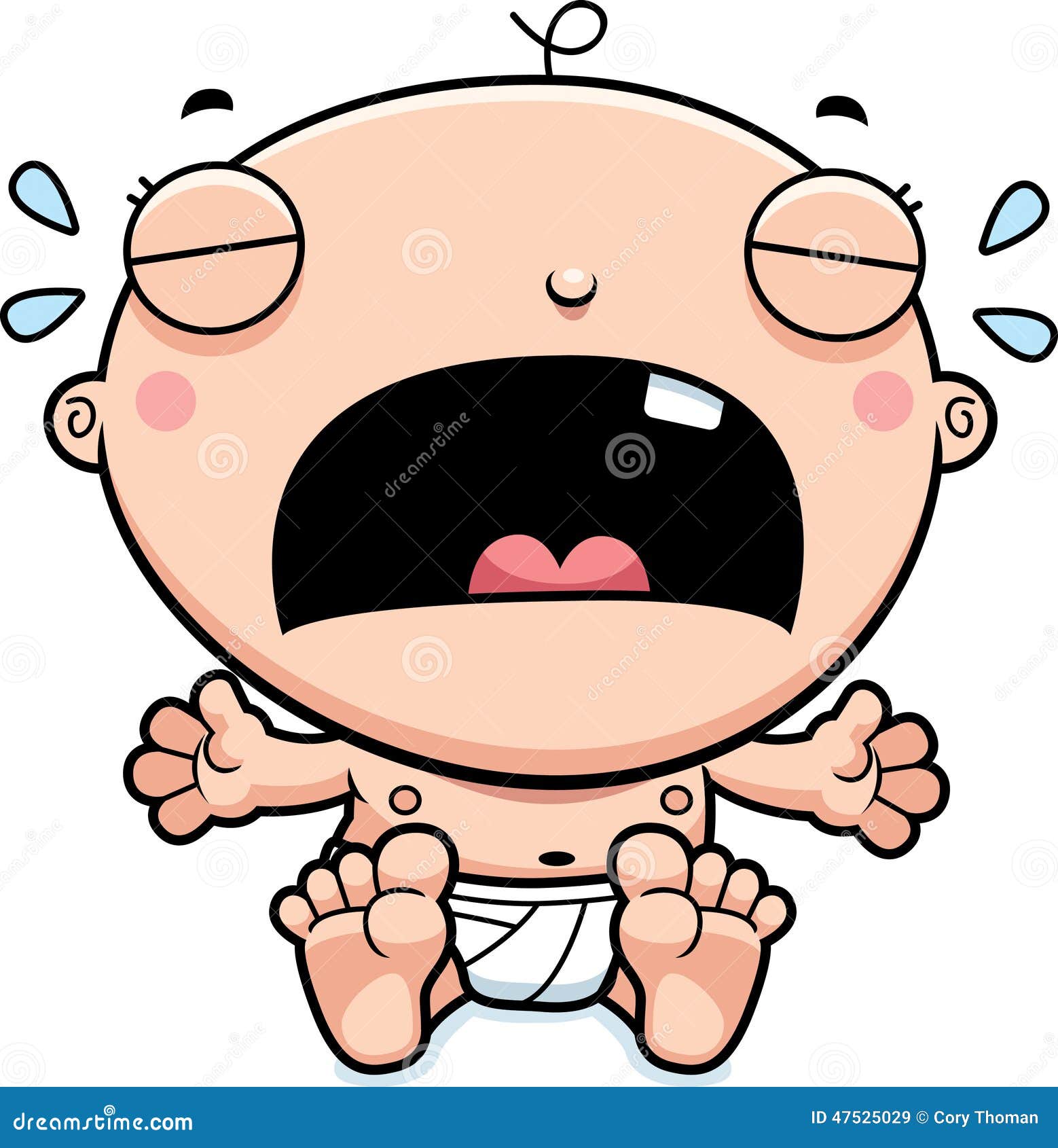 Cartoon Baby Boy Crying stock vector. Illustration of clip - 47525029