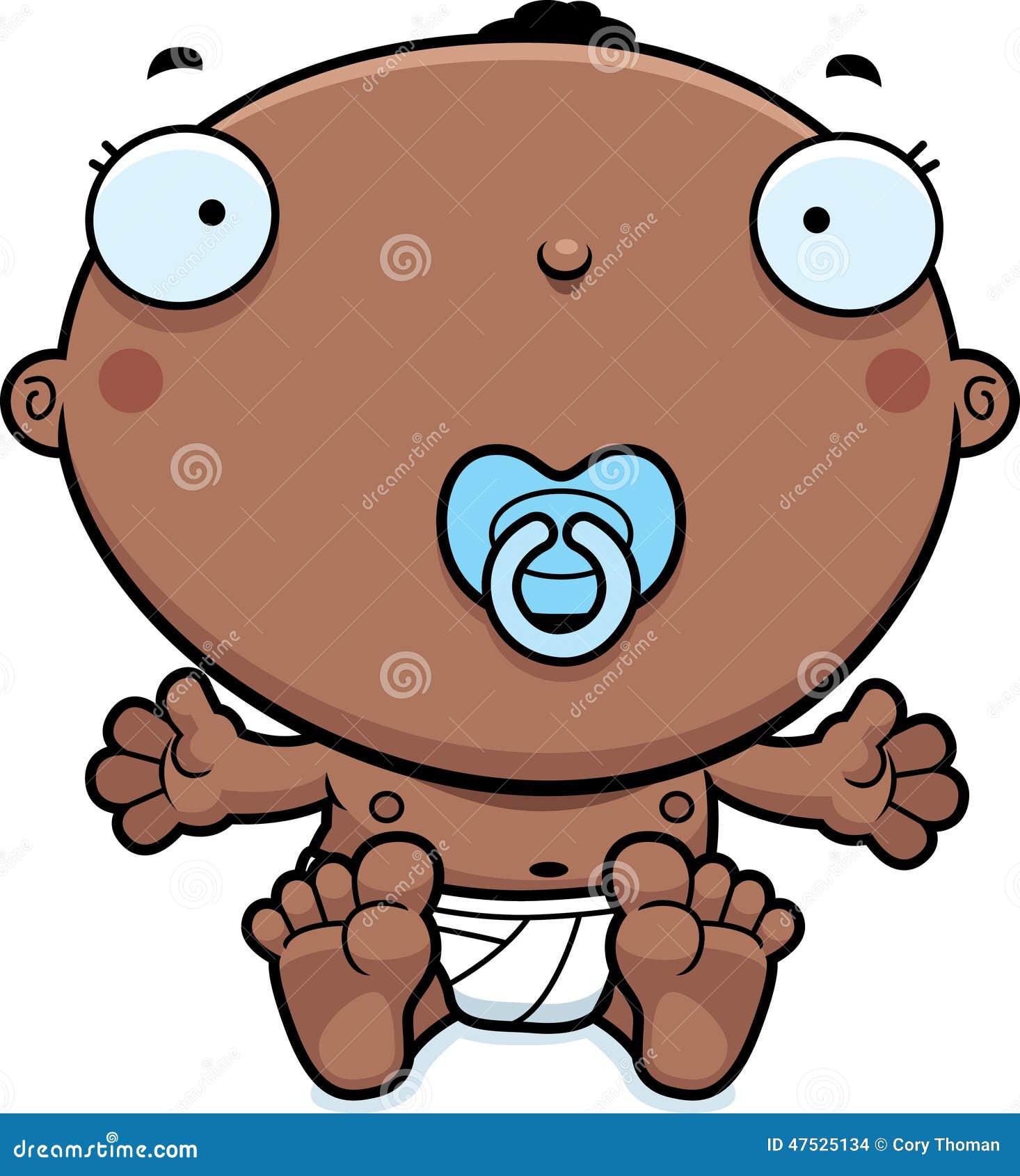 Cartoon Baby Boy Pacifier stock vector. Illustration of newborn - 47525134