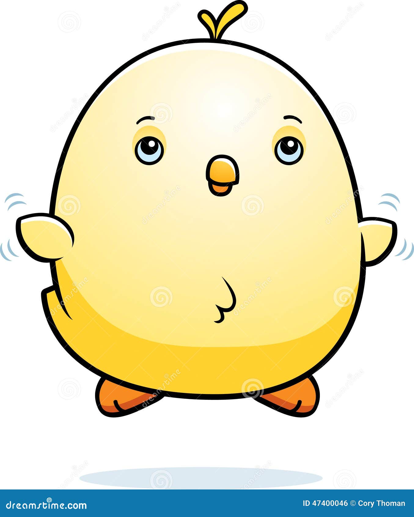 Cartoon Baby Chicken Fly stock vector. Illustration of chick - 47400046