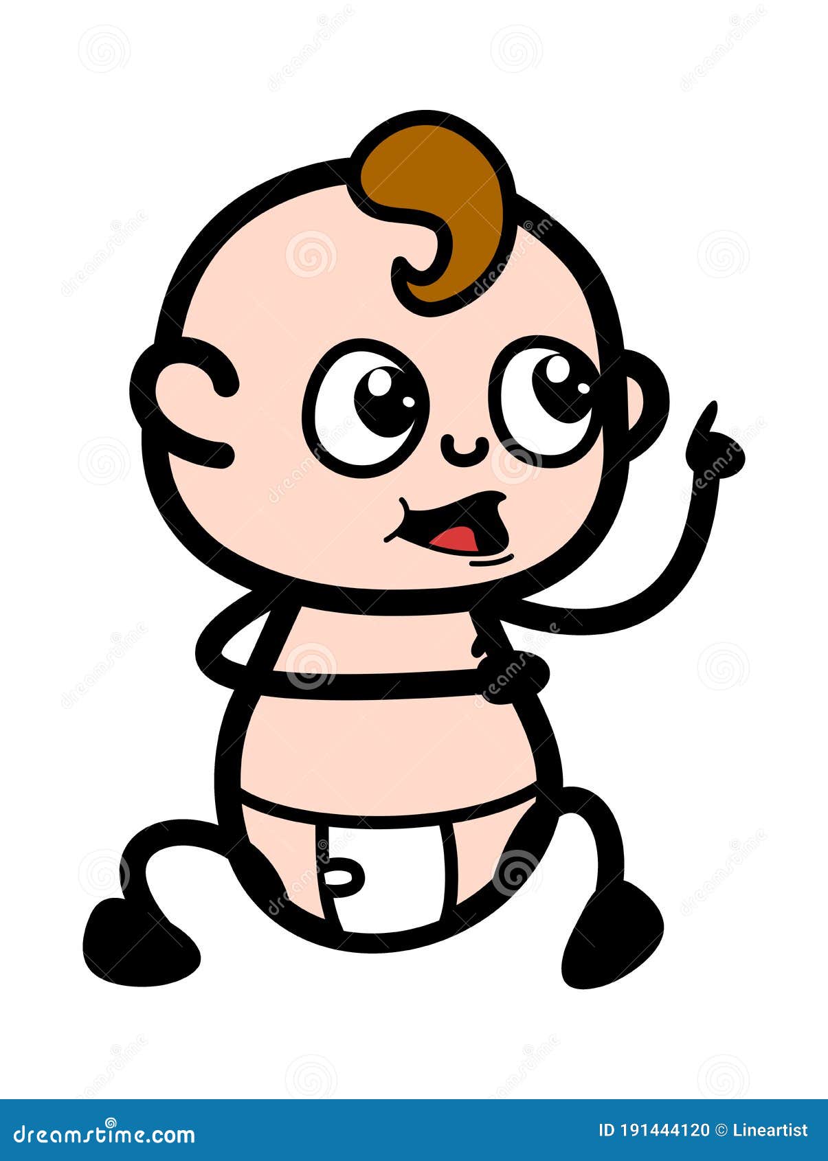 Cartoon Baby Communicating stock illustration. Illustration of clipart ...