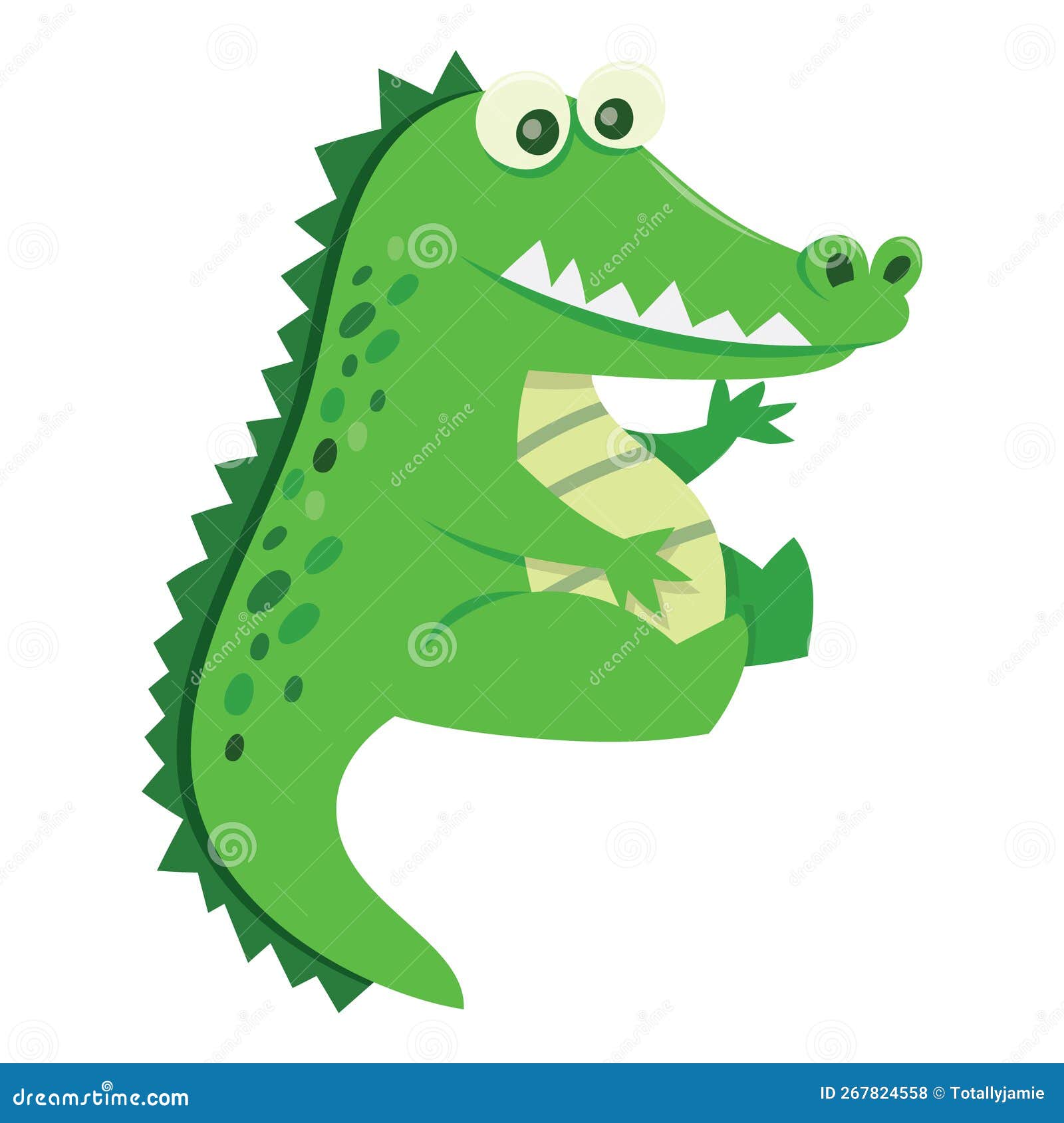 Cartoon Baby Crocodile stock vector. Illustration of playful - 267824558