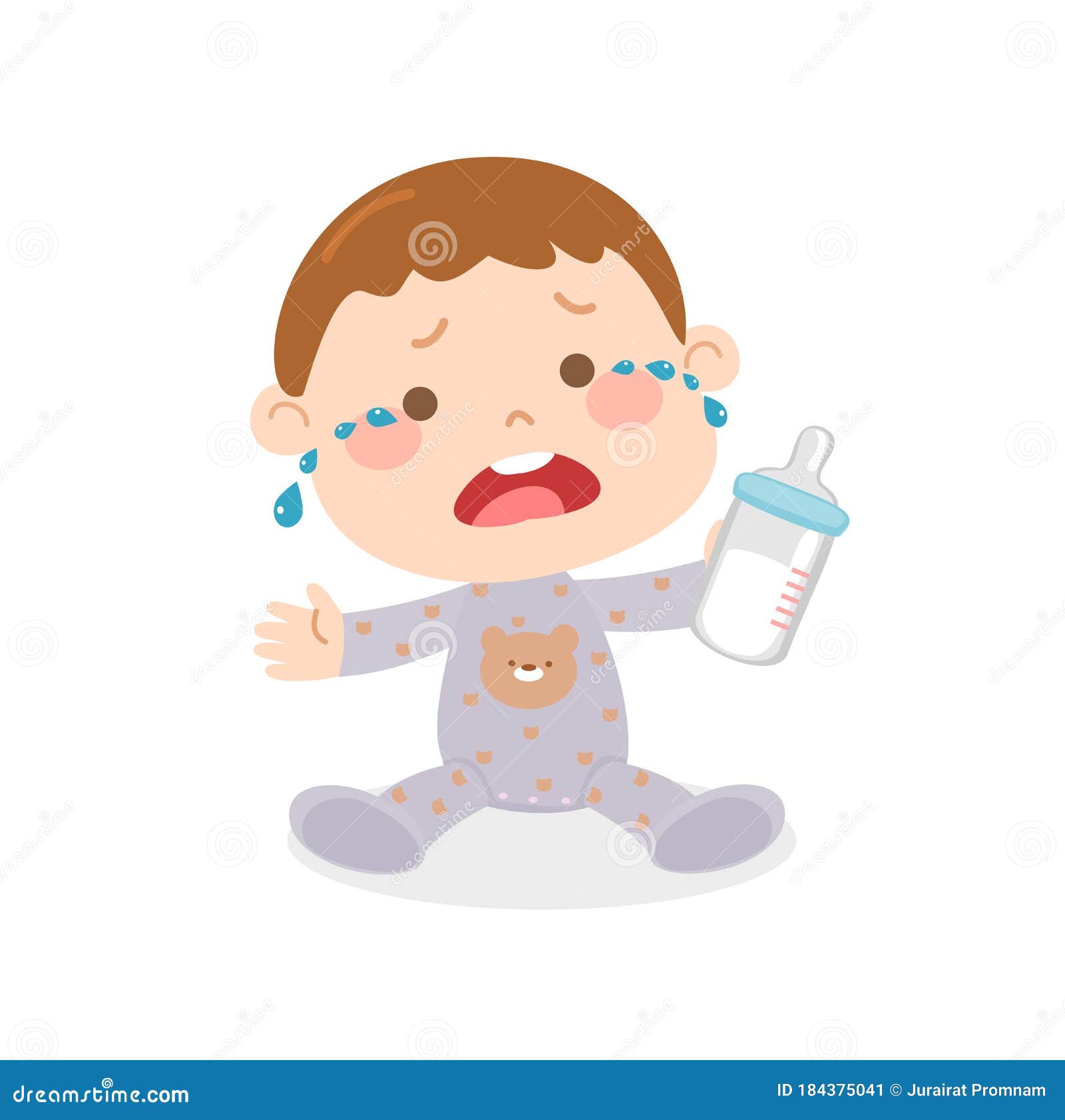 Kids Sick Vector stock vector. Illustration of bite - 184375041