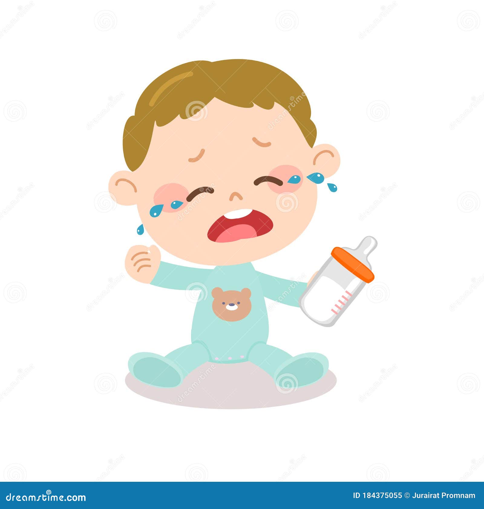Kids Sick Vector stock vector. Illustration of drop - 184375055