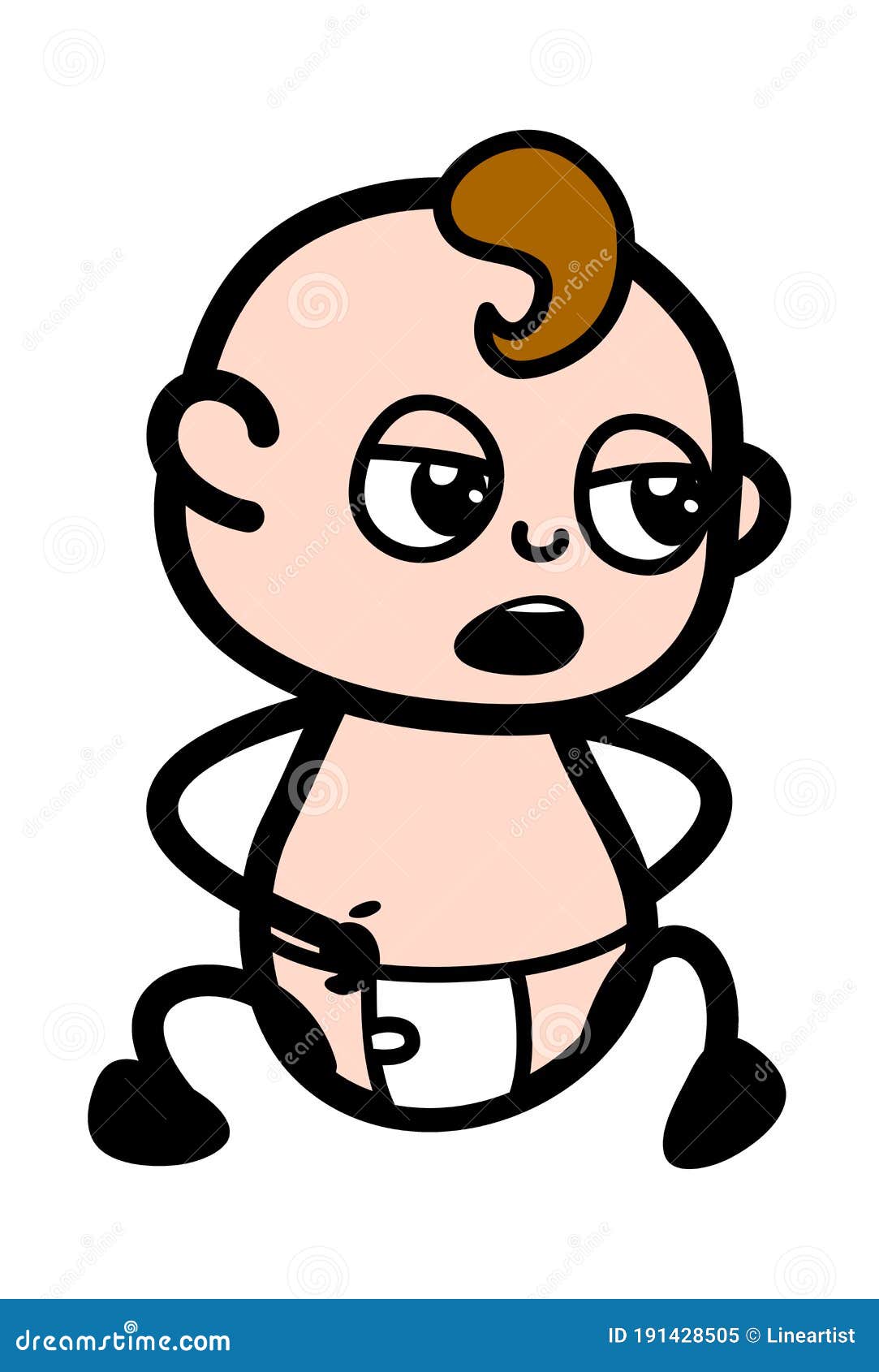 Cartoon Baby Discussing stock illustration. Illustration of chitchat ...