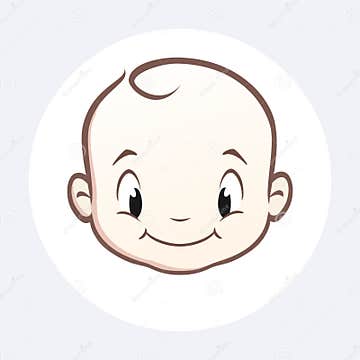 Cartoon Baby Face stock vector. Illustration of adorable - 46010300