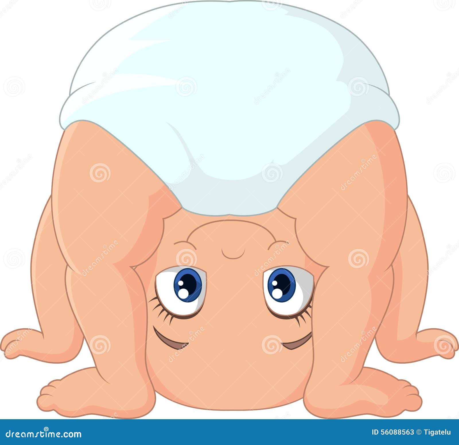 Cartoon Baby Girl Playing Upside Down Stock Vector - Illustration of ... Cartoon Baby Girl Playing Upside Down Stock Vector - Illustration of ...