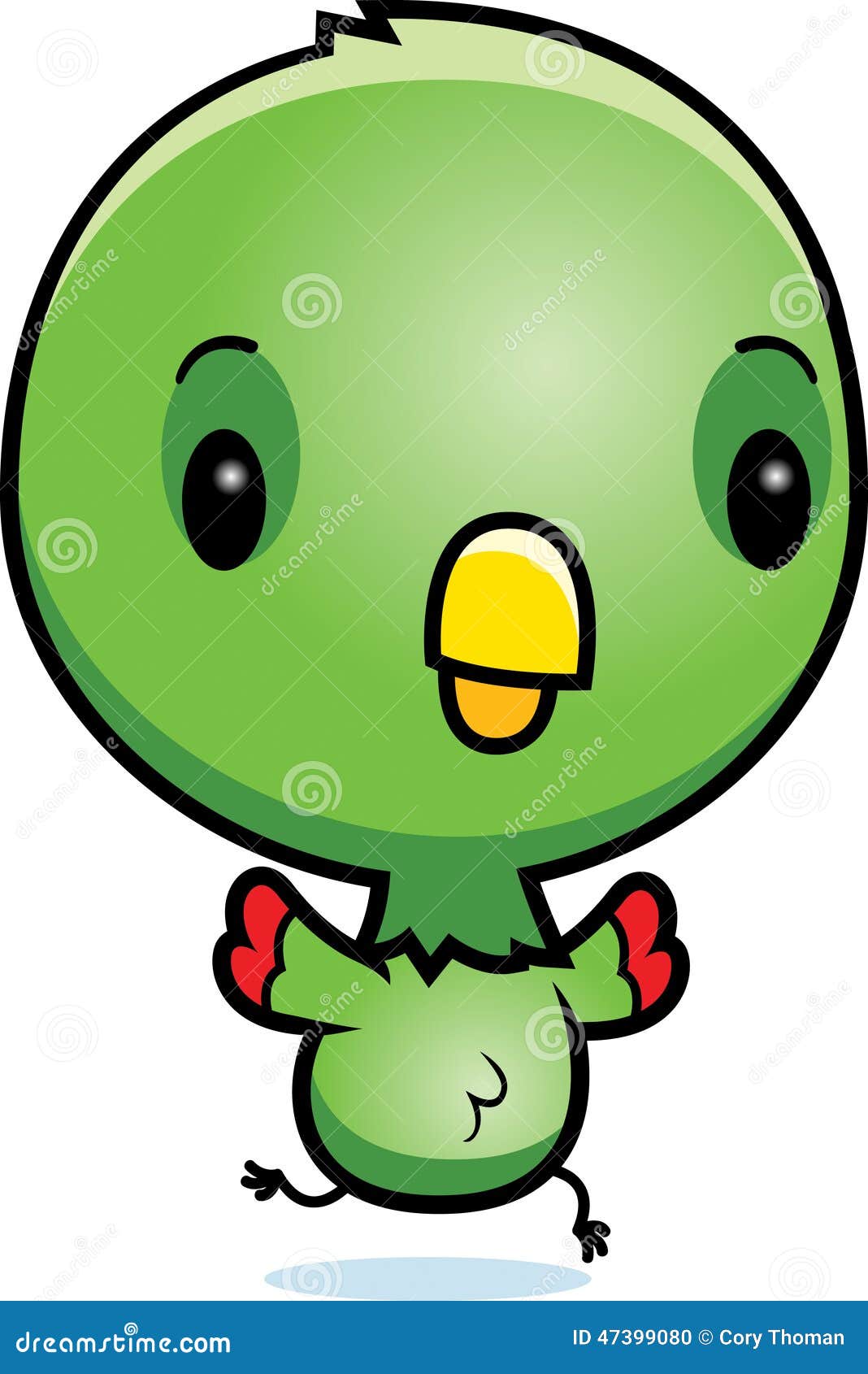 Cartoon Baby Parrot Running Stock Vector - Illustration of vector ...
