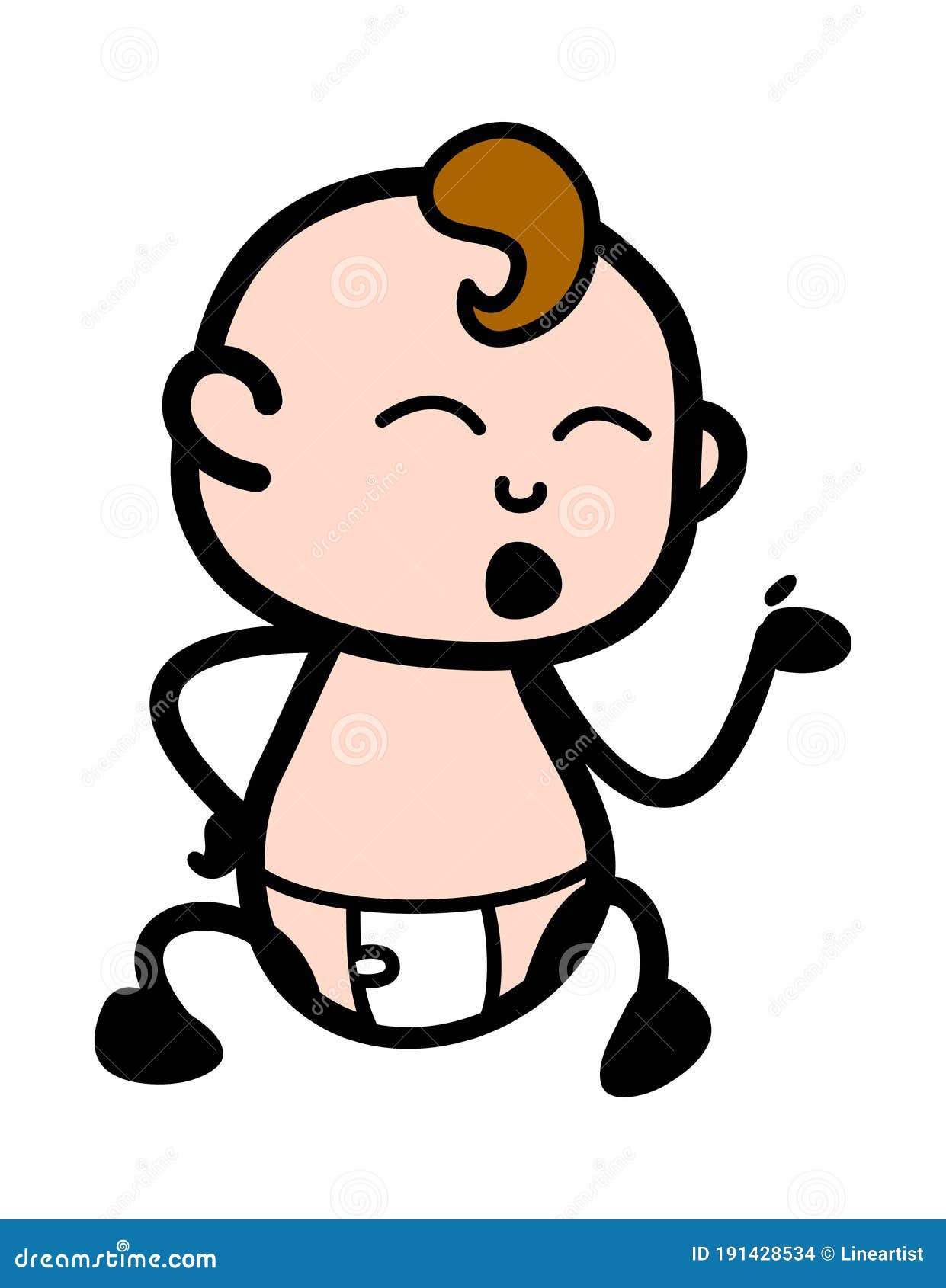 Cartoon Baby Speaking stock illustration. Illustration of funny - 191428534