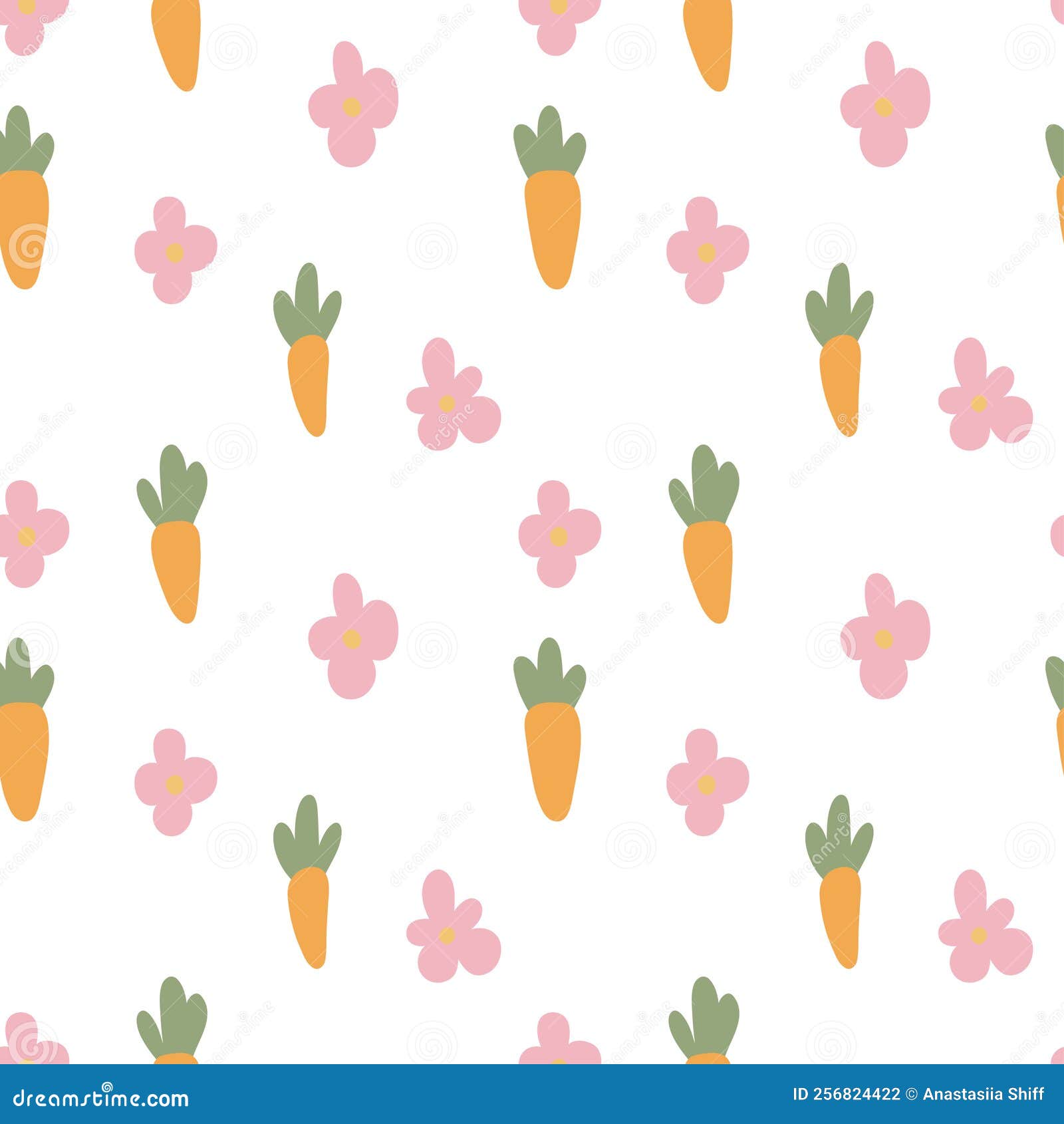 Cartoon Baby Style Carrots Seamless Pattern. Transparent Stock Vector ...