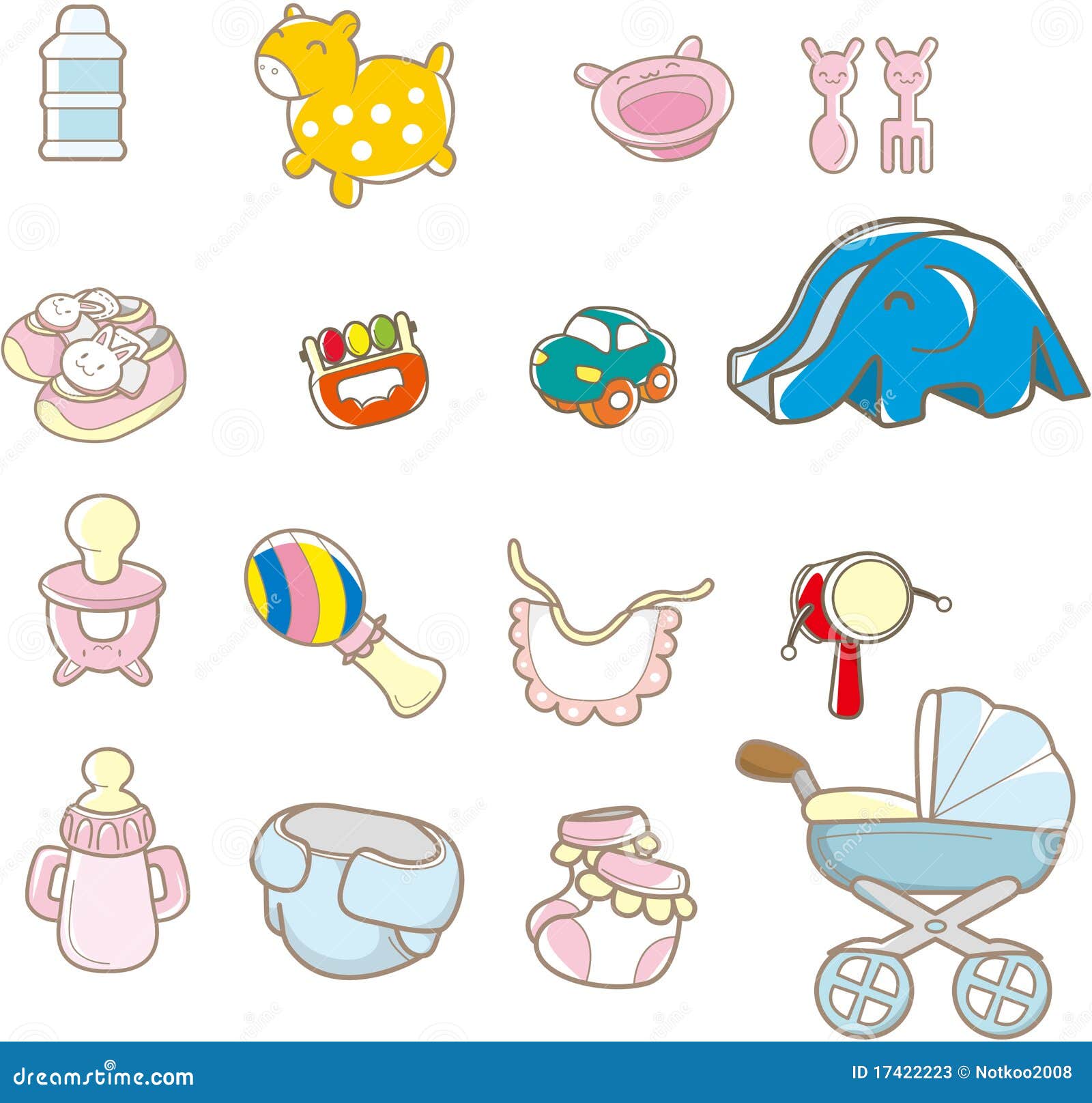 Cartoon baby thing stock vector. Illustration of little - 17422223