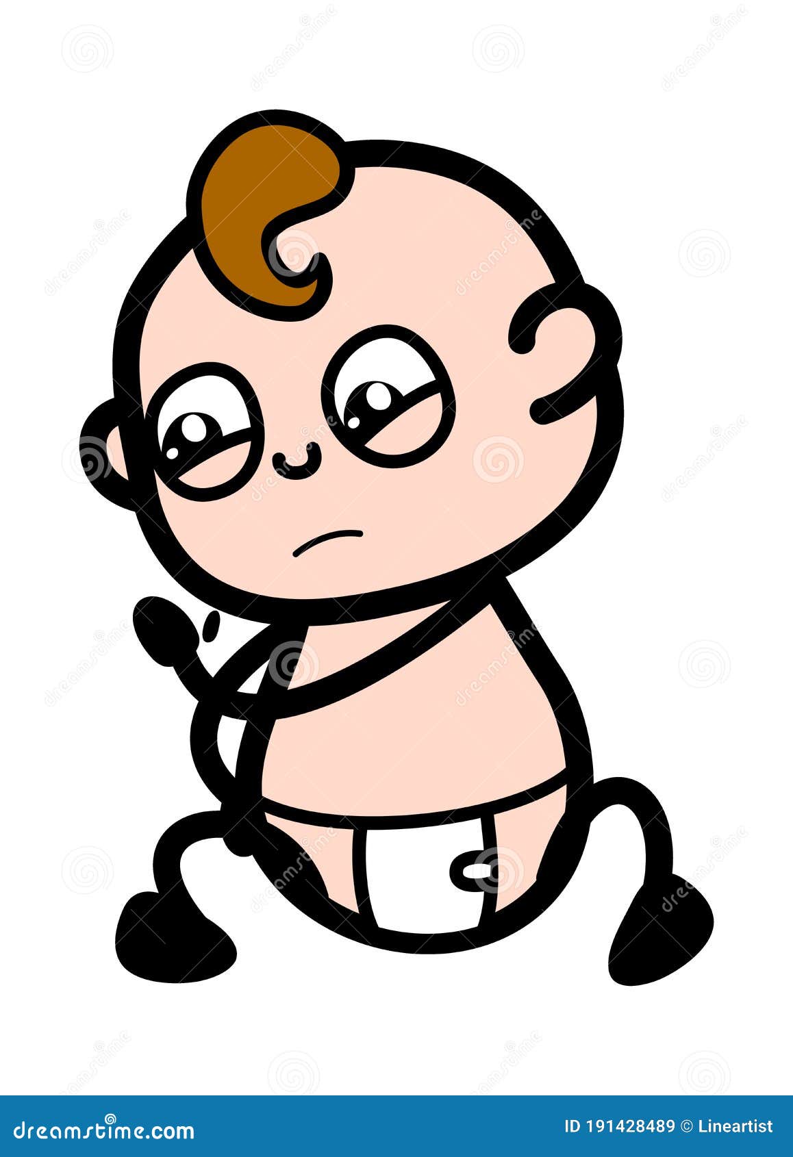 Cartoon Baby Threatening stock illustration. Illustration of childhood ...