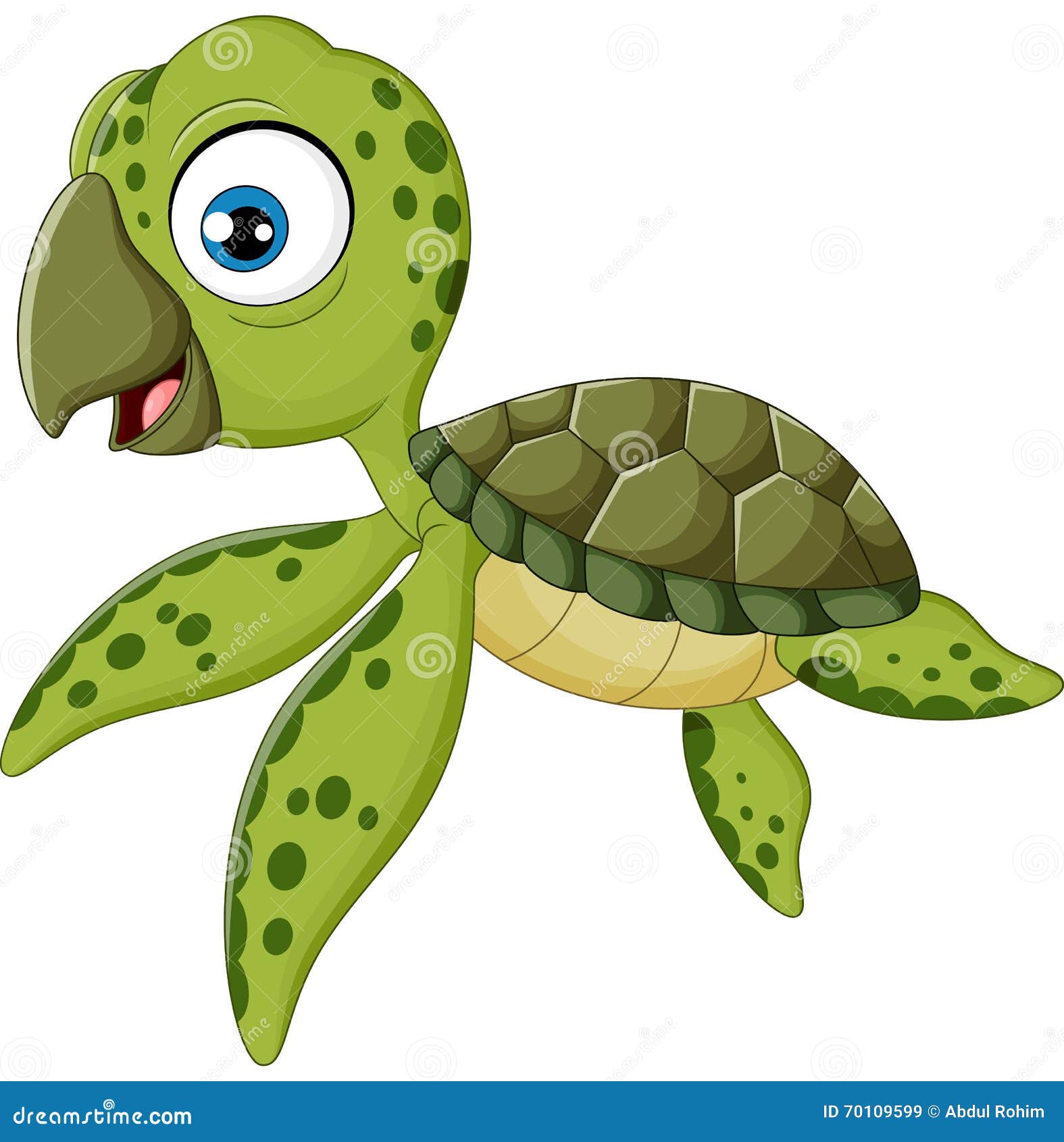 Cartoon Baby Turtle Swimming Stock Vector - Illustration of animal ...