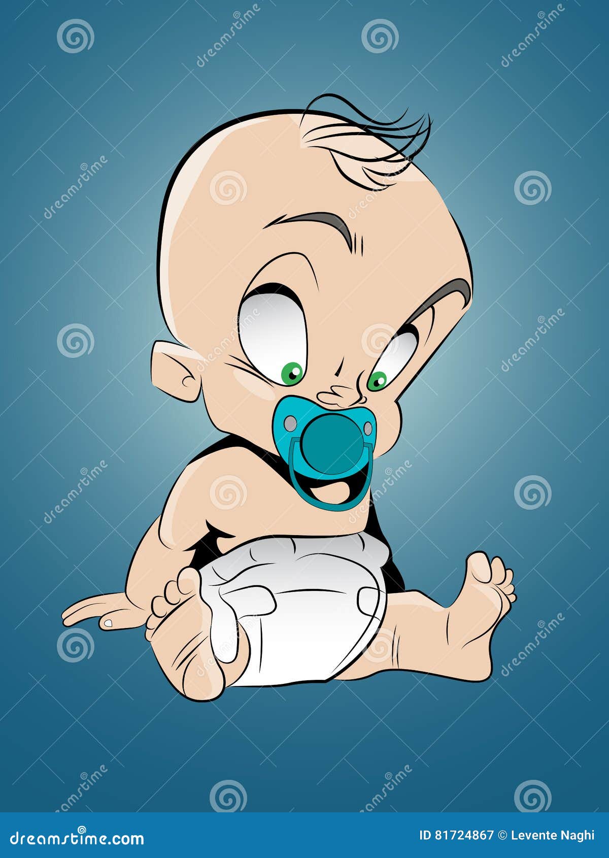 Cartoon baby stock vector. Illustration of mascot, suit - 81724867