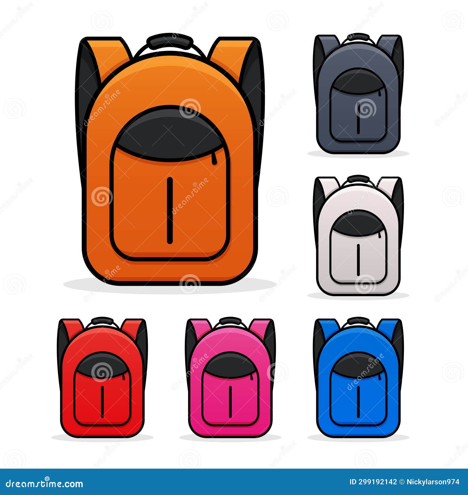 Cartoon Backpack or School Bag Stock Illustration - Illustration of ...