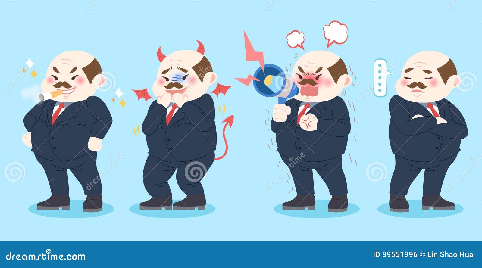 Cartoon Bad Boss Vector Illustration | CartoonDealer.com #89551996