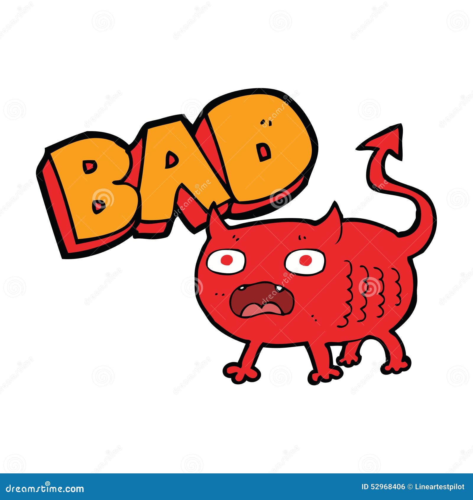 Cartoon bad imp stock illustration. Illustration of doodle - 52968406