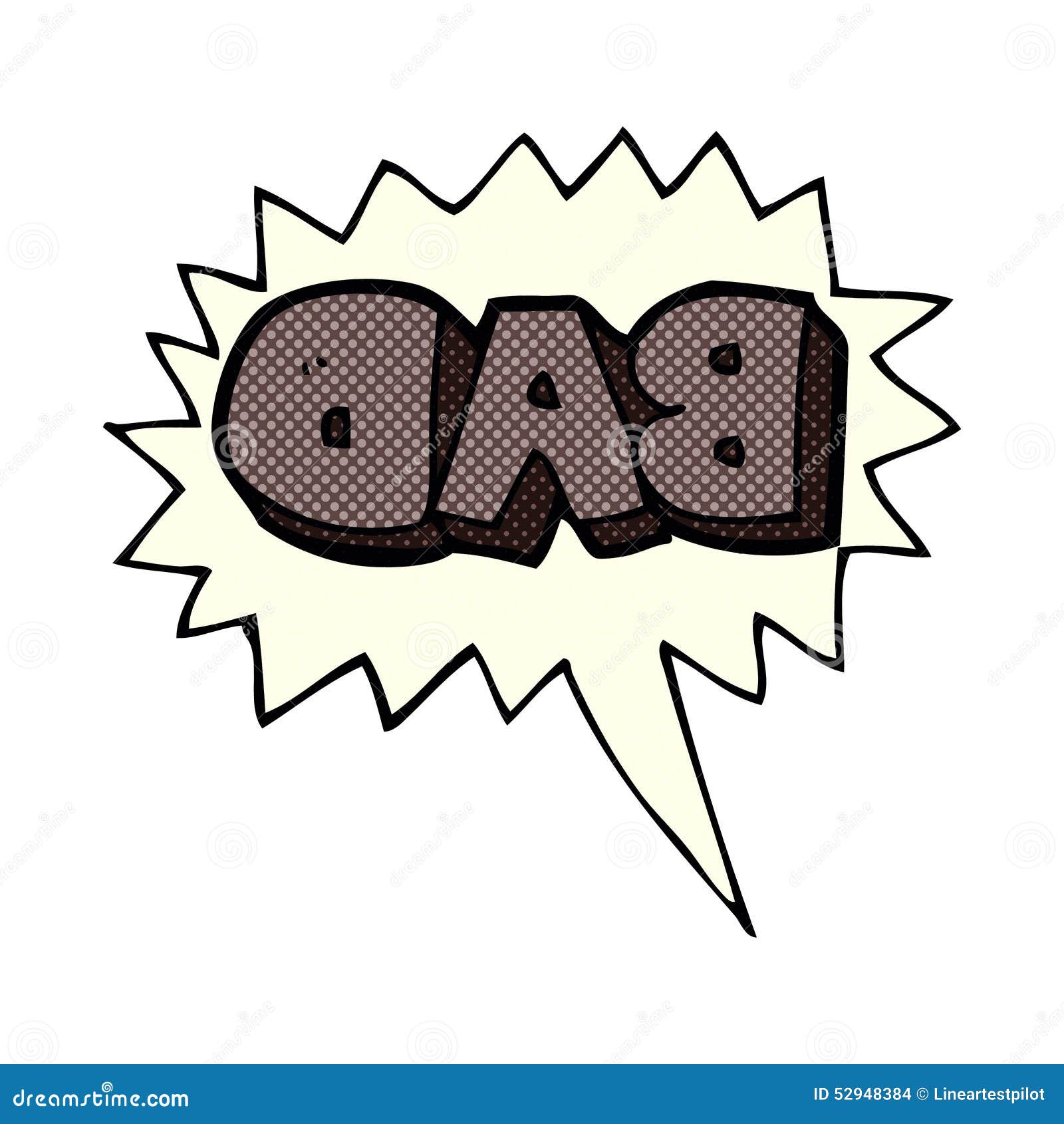 Cartoon Bad Sign with Speech Bubble Stock Illustration - Illustration ...