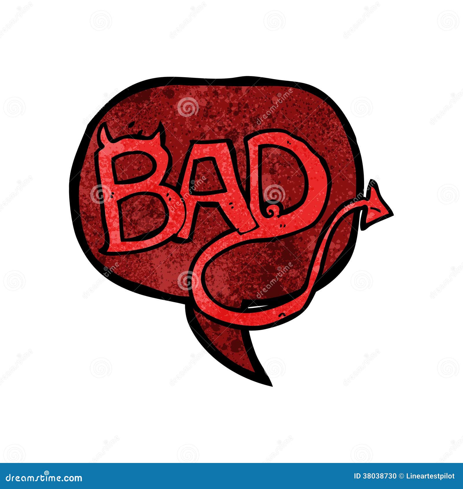 Cartoon bad symbol stock vector. Illustration of bubble - 38038730